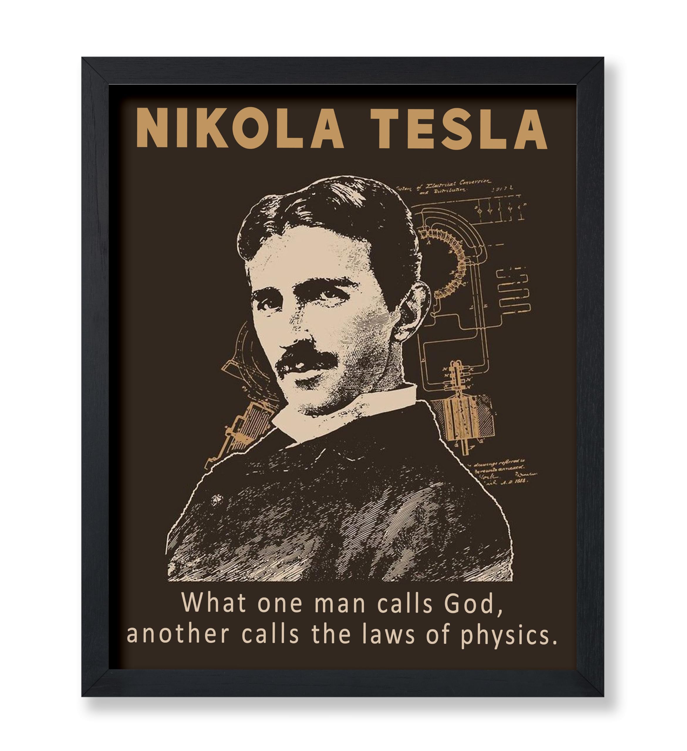 Poster Master Laws Of Physics Poster - Nikola Tesla Print ...