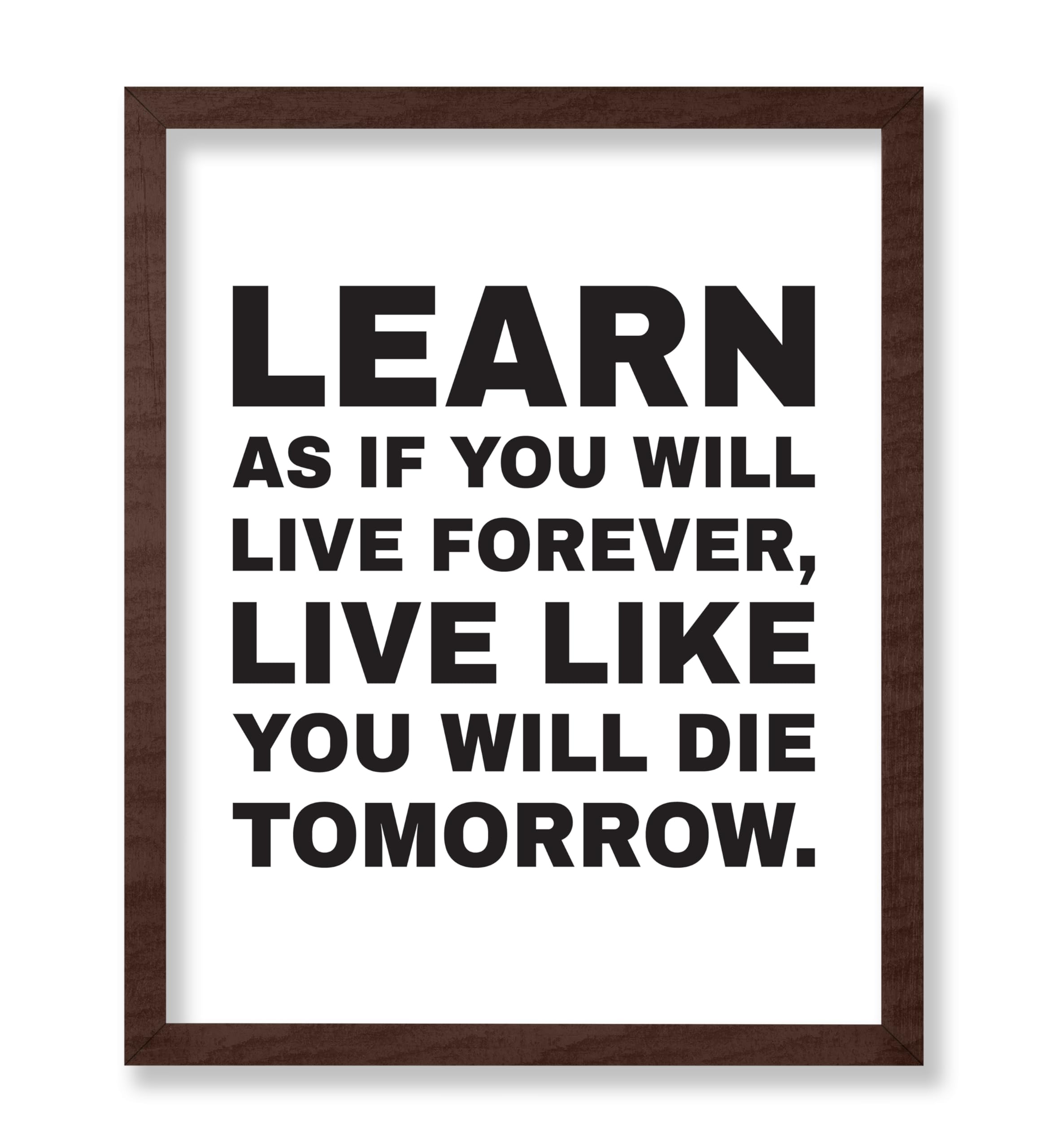 Poster Master Learn As If You Will Live Forever Poster - White Positive ...