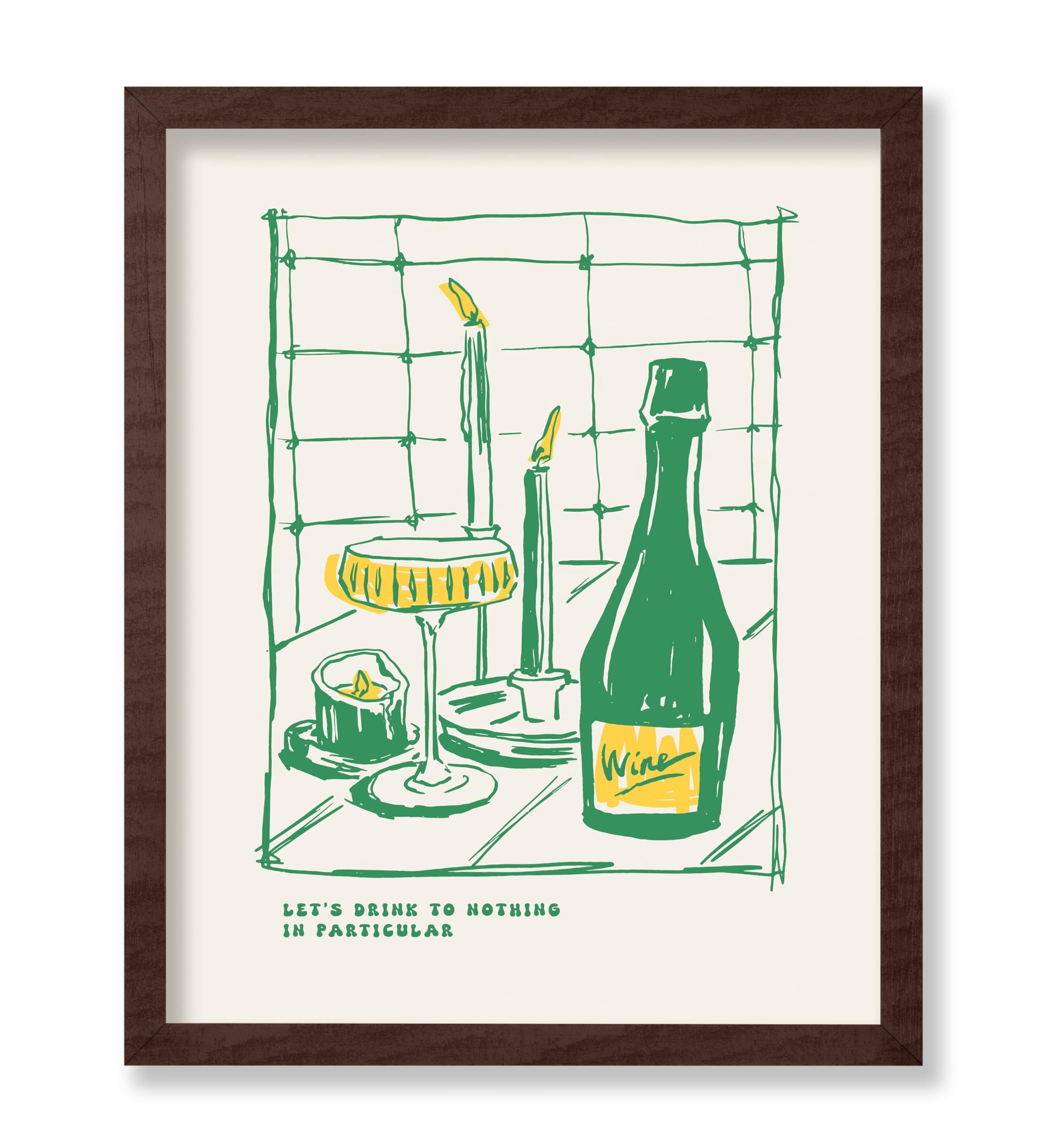 Poster Master Let's Drink Poster - Retro Champagne Print - Alcohol Art ...