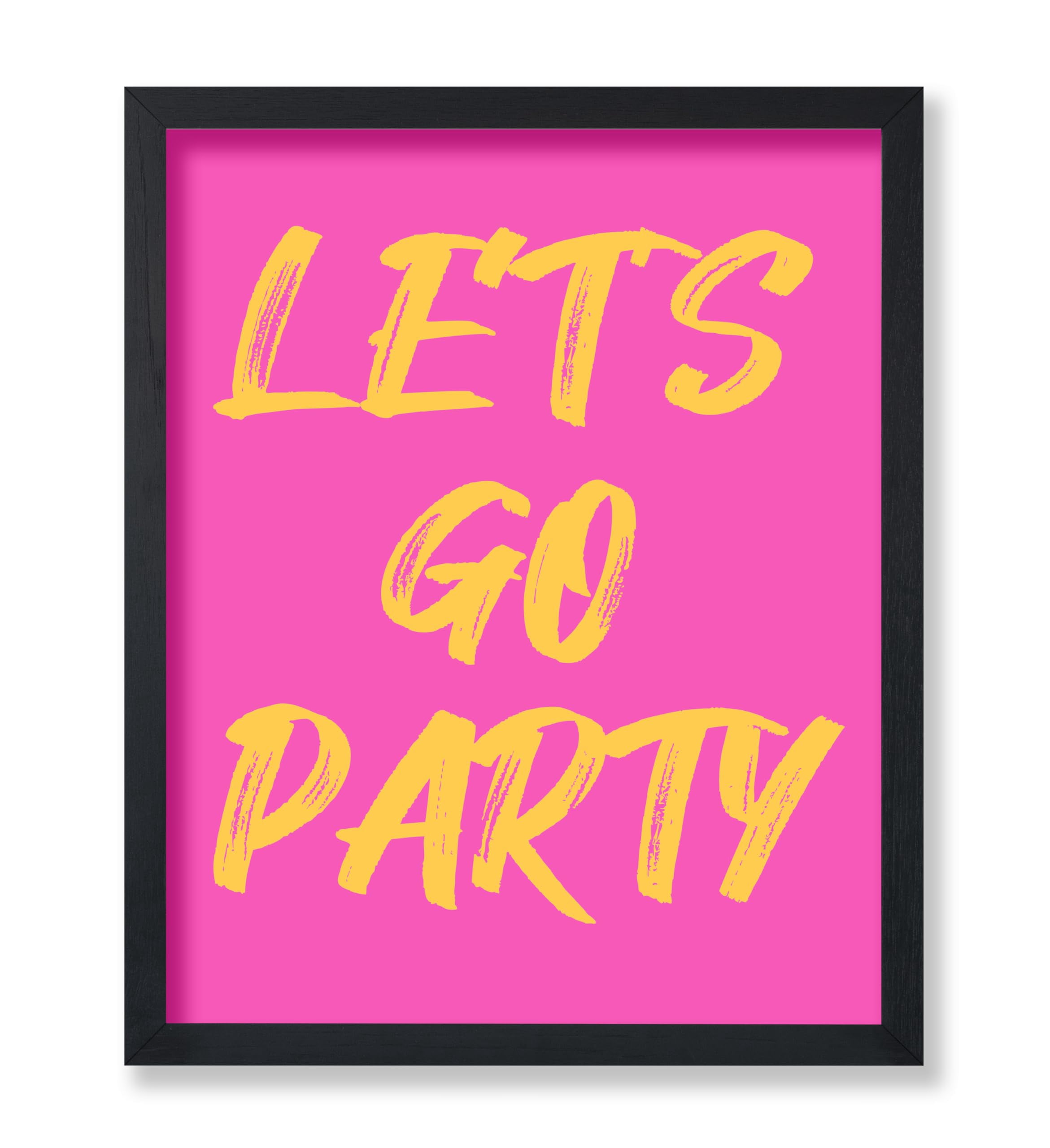 Poster Master Let's Go Party Poster - Pink Typography Print - Trendy ...