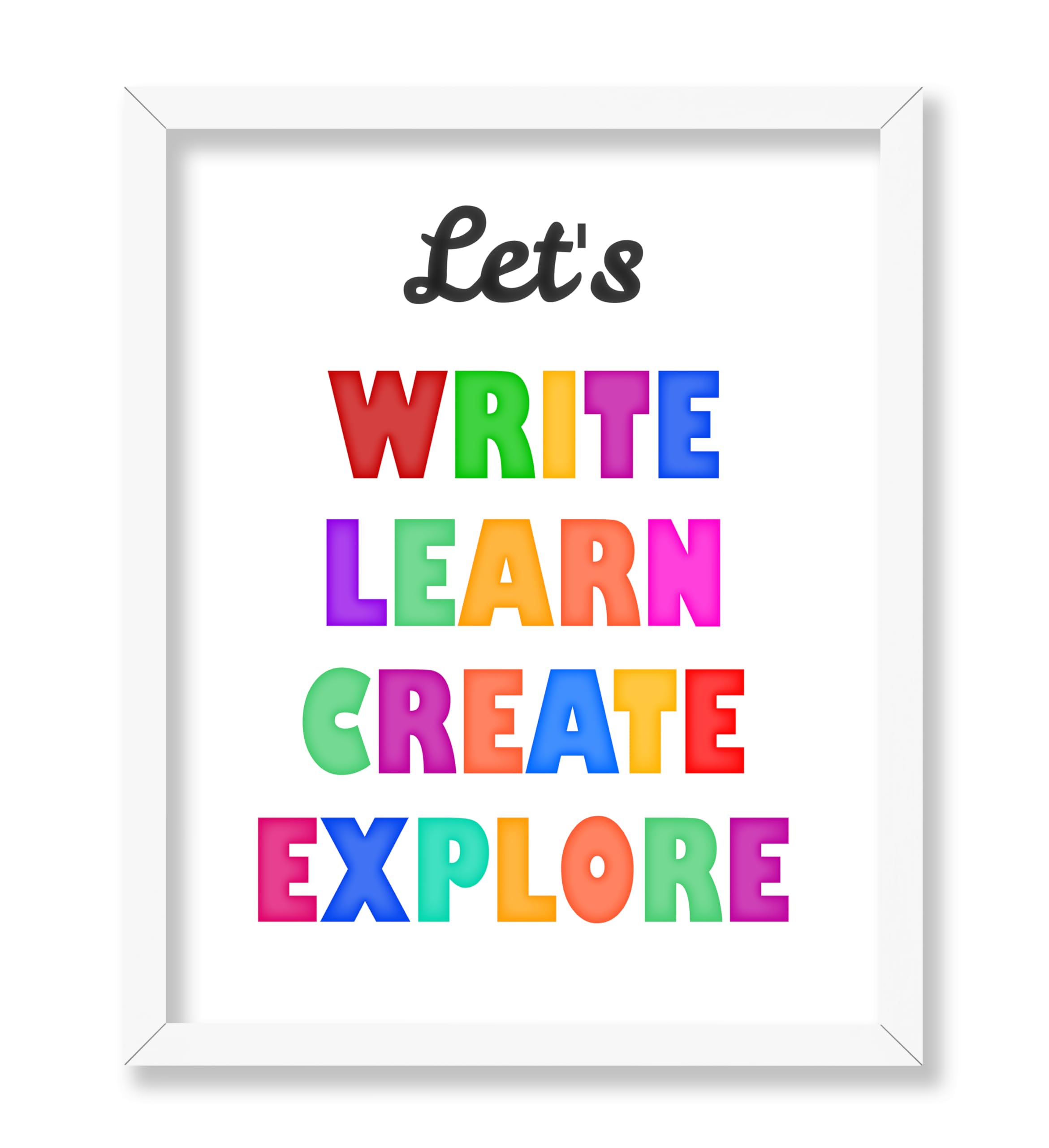 Poster Master Let's Write Poster - Nursery Print - Educational Art ...