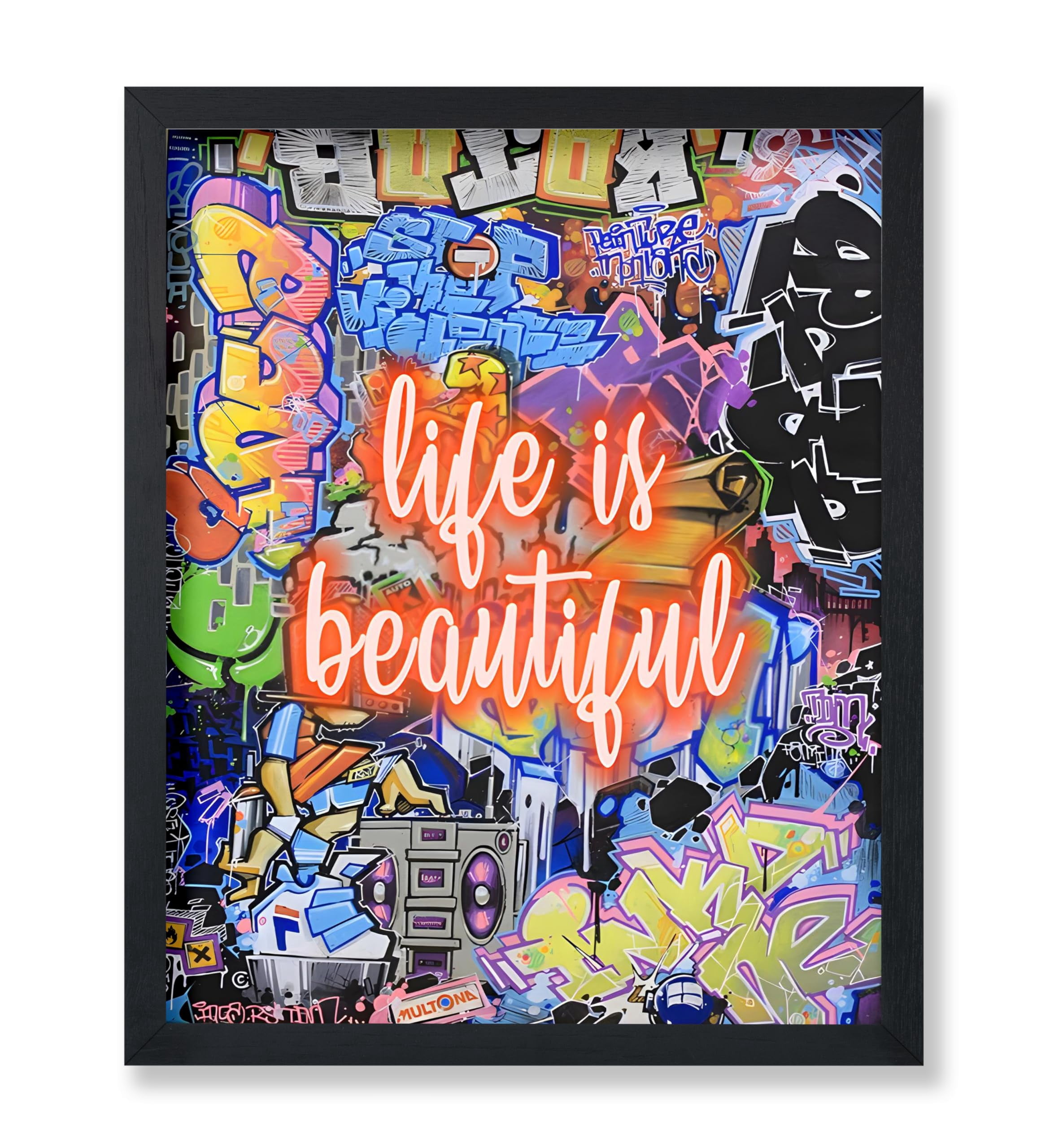 Poster Master Life Is Beautiful Poster - Positive Quote Print ...