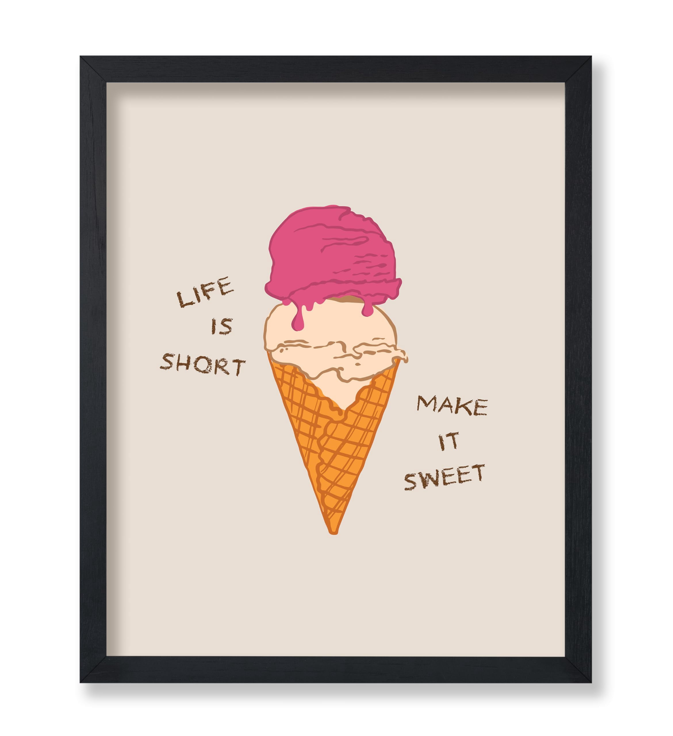 Poster Master Life Is Short Make It Sweet Poster - Retro Ice Cream ...