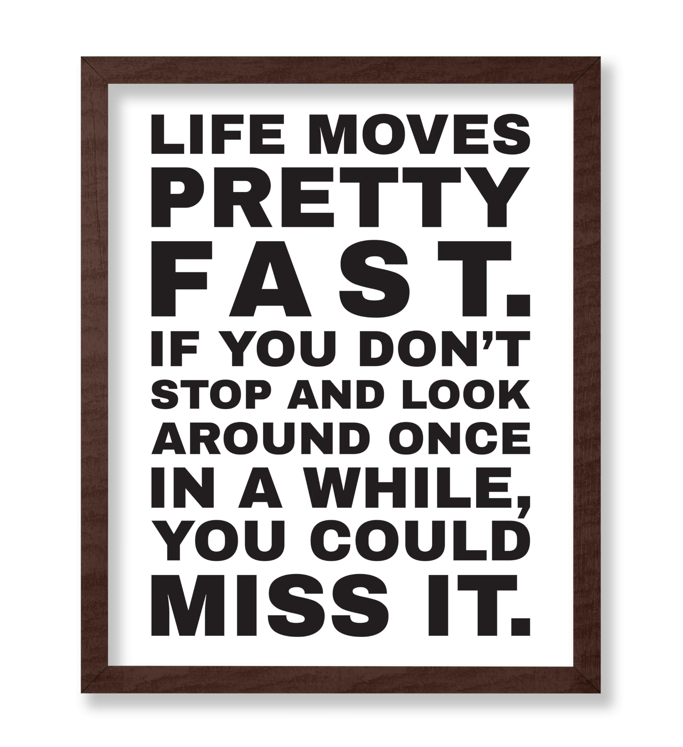 Poster Master Life Moves Pretty Fast Poster - White Motivational Print ...