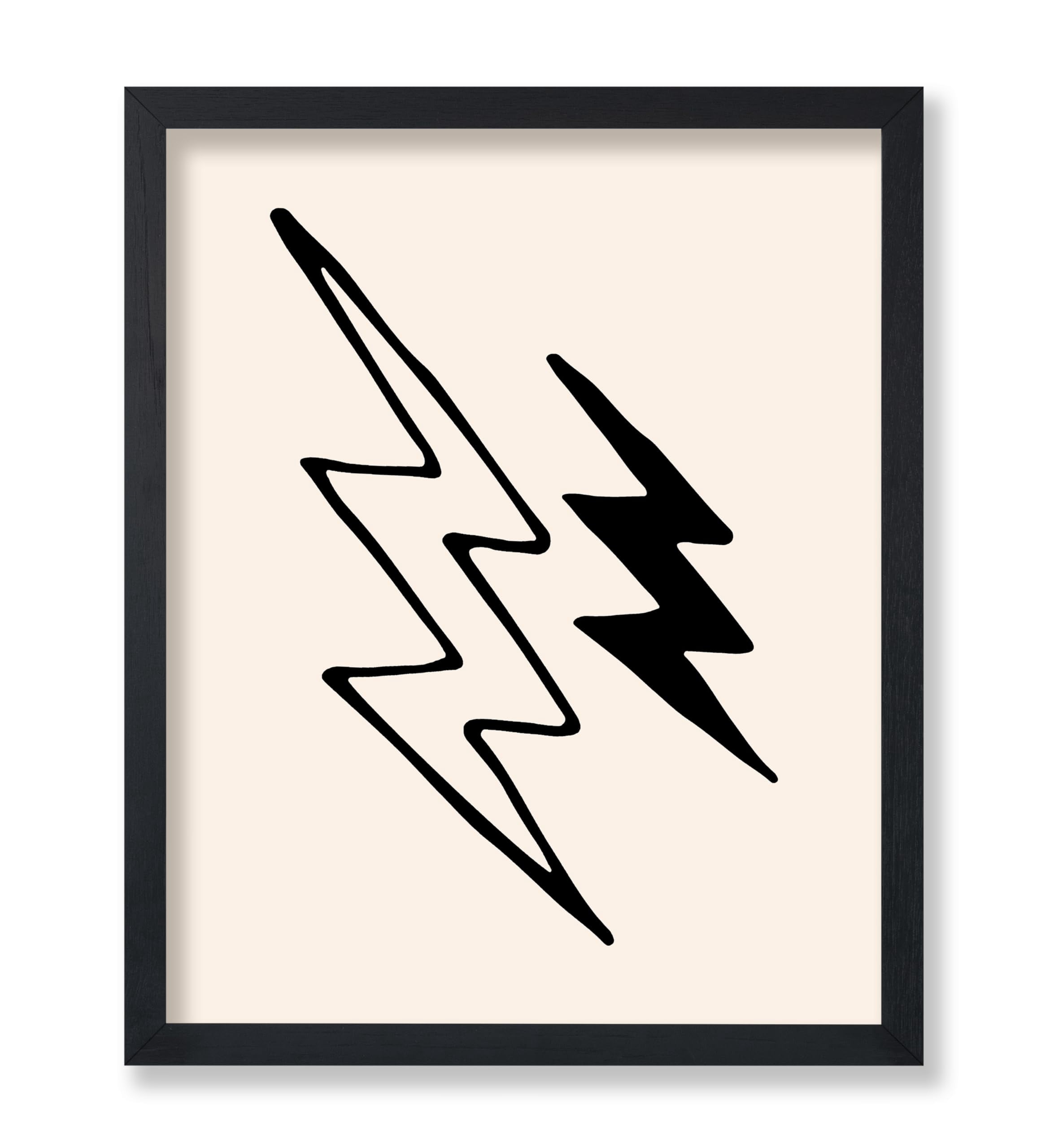 Poster Master Lightning Bolt Poster - Doodle Print - Black & White Art ...