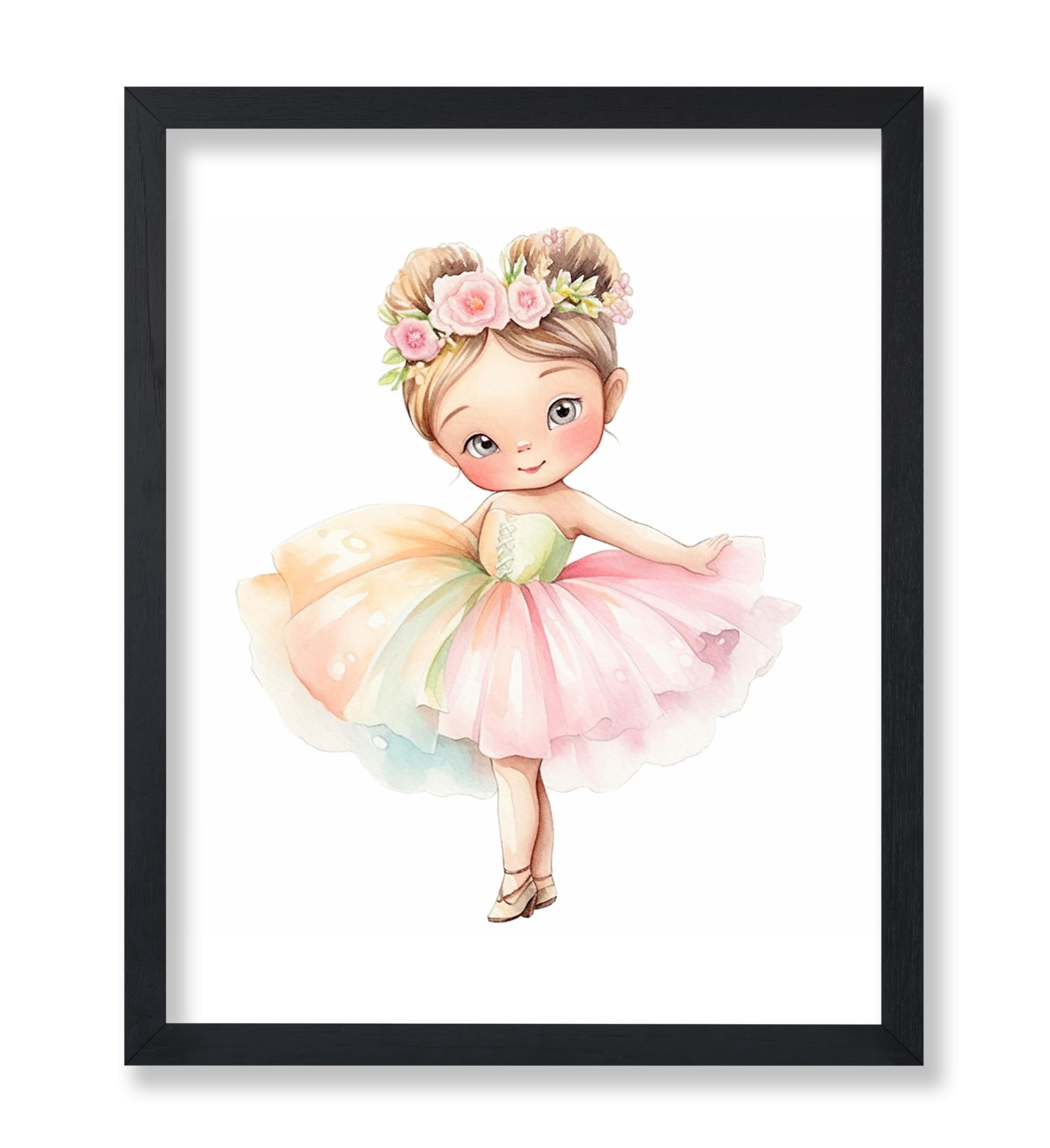 Poster Master Little Ballerina Poster - Little Girl Print - Flower Art ...