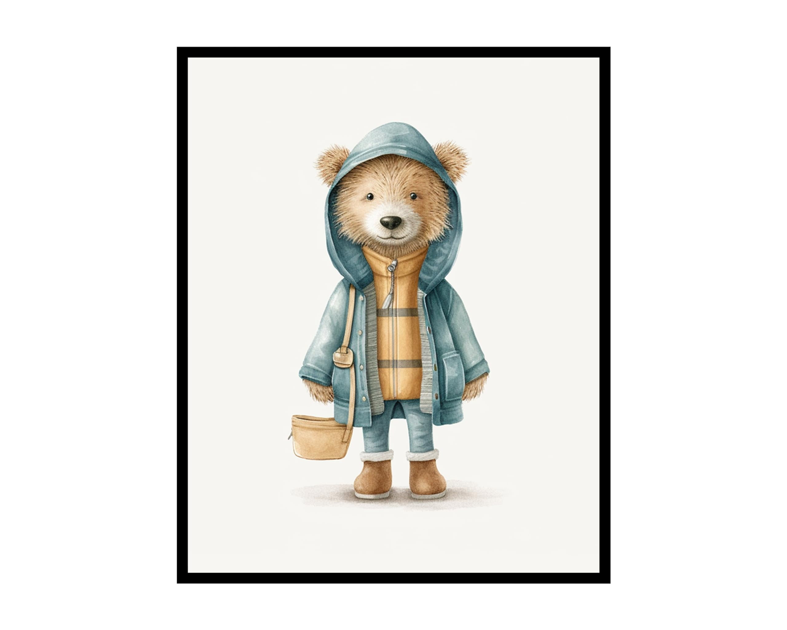 Poster Master Little Bear Poster - Teddy Bear Wearing Jacket Print ...