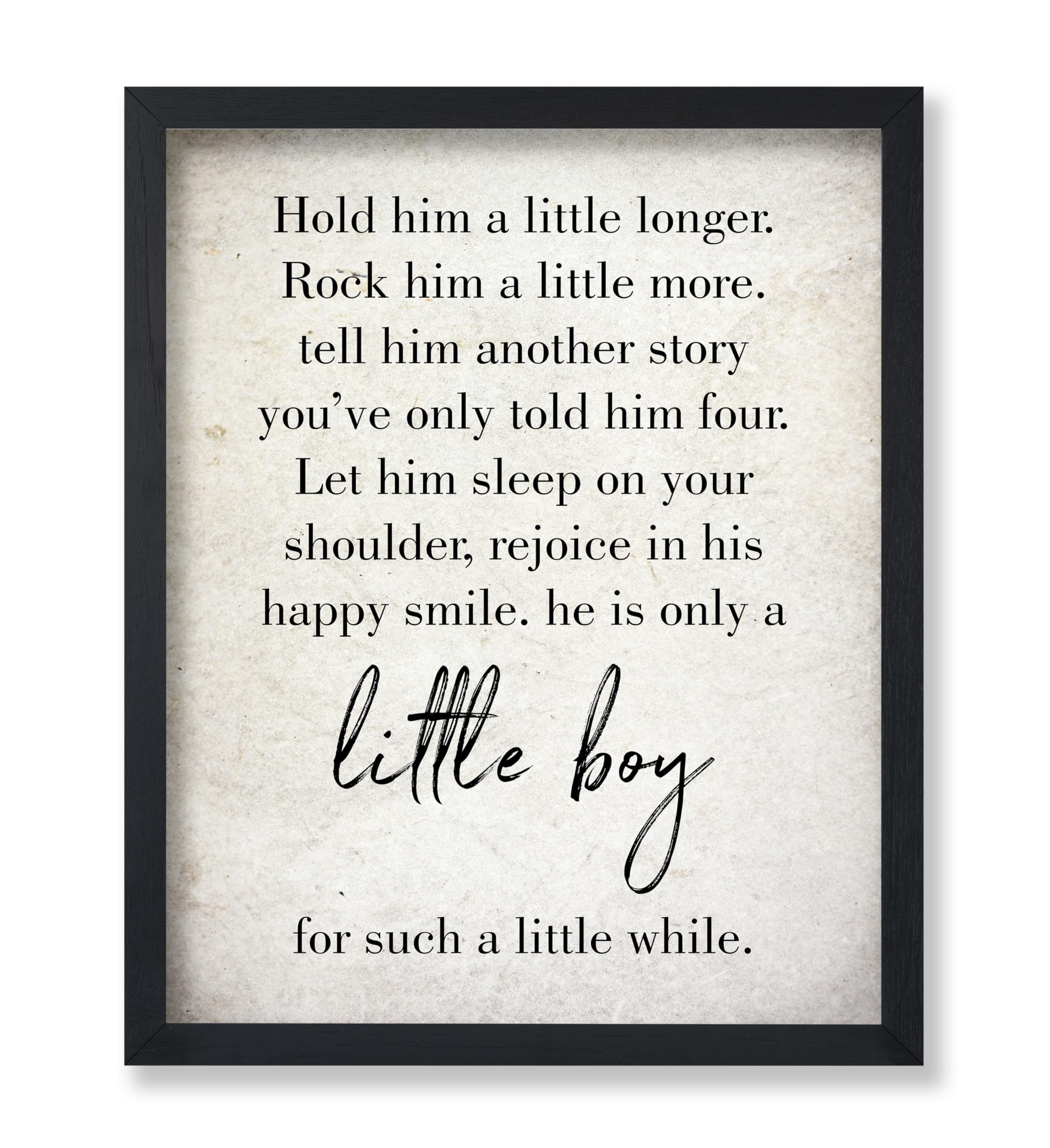 Poster Master Little Boy Poster - Hold Him A Little Longer Print ...