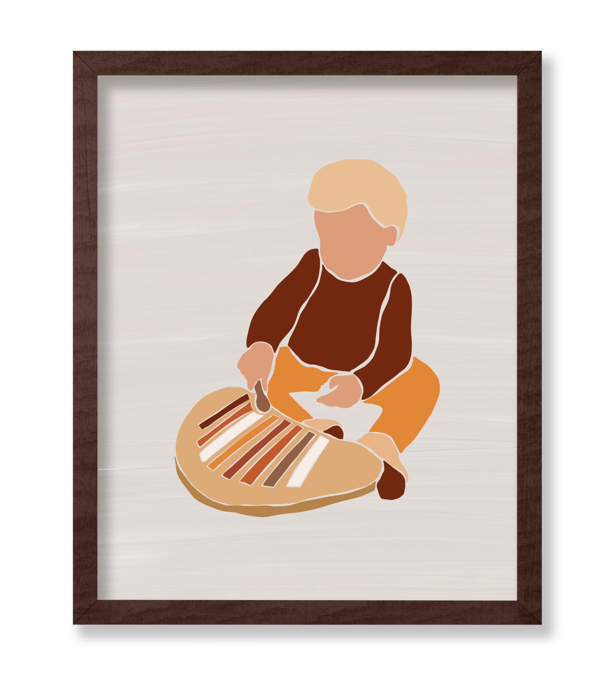 Poster Master Little Boy Poster - Retro Faceless Print - Child Art ...