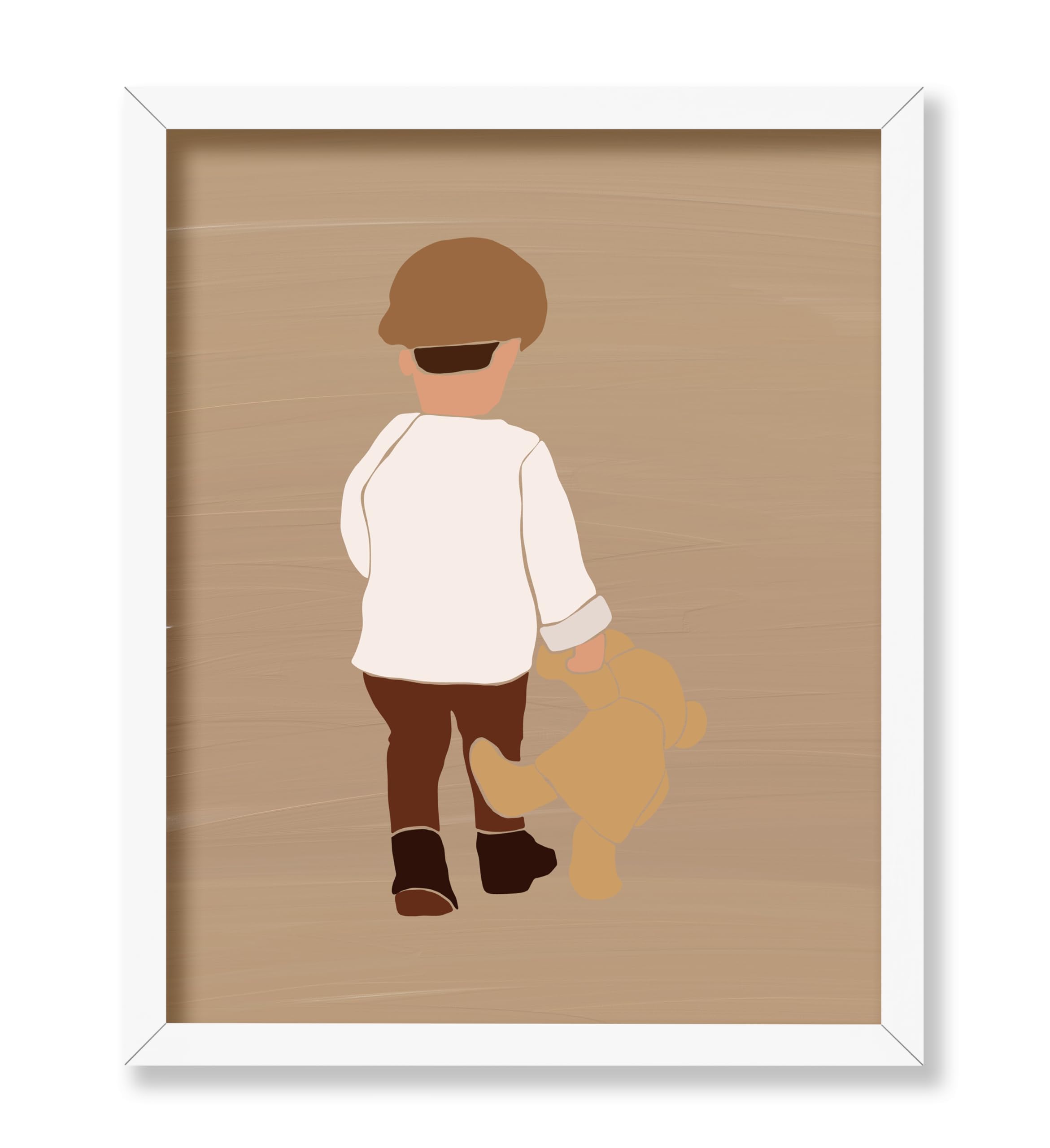 Poster Master Little Boy Poster - Retro Teddy Bear Print - Plushie Art ...