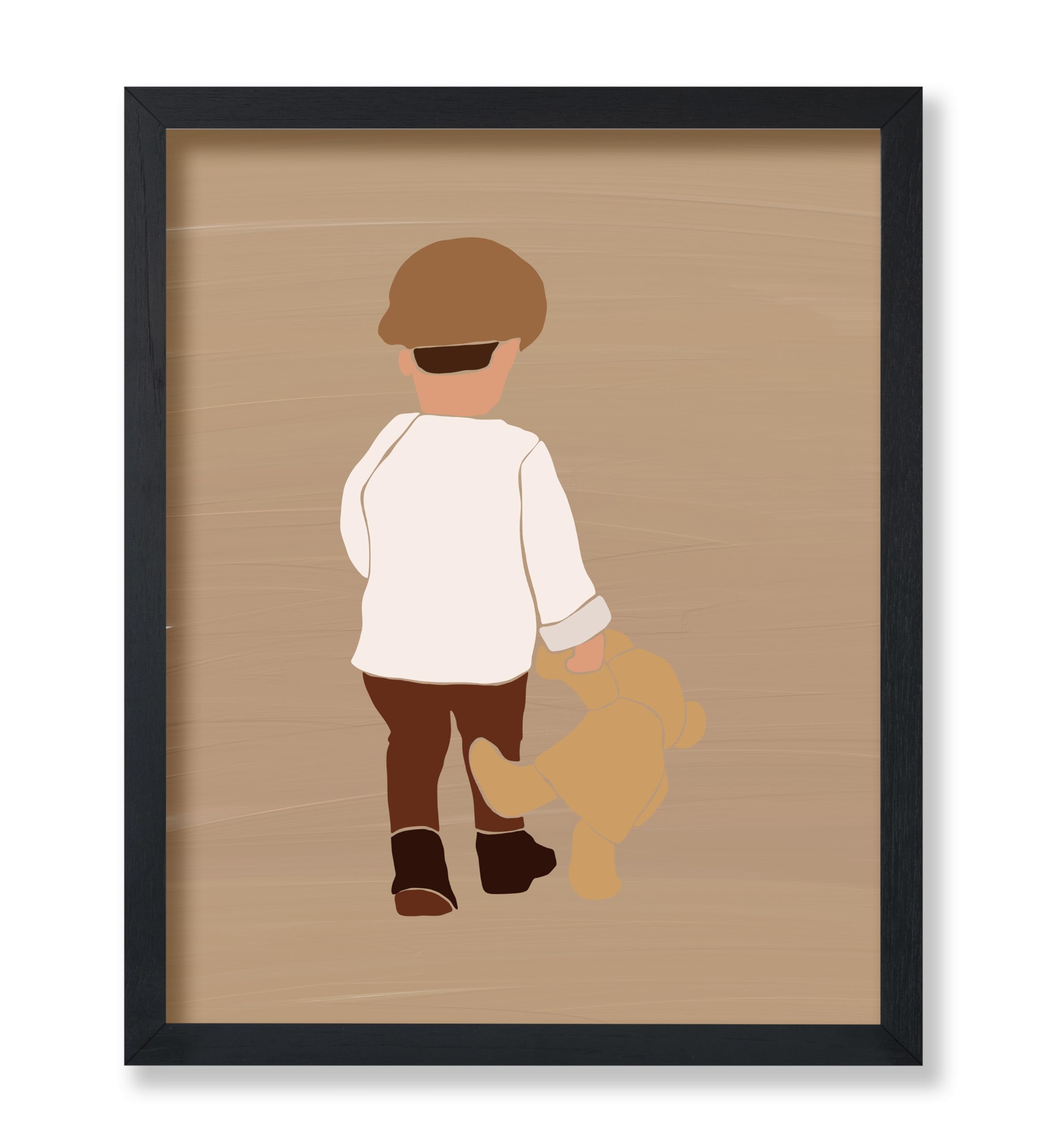 Poster Master Little Boy Poster - Retro Teddy Bear Print - Plushie Art ...