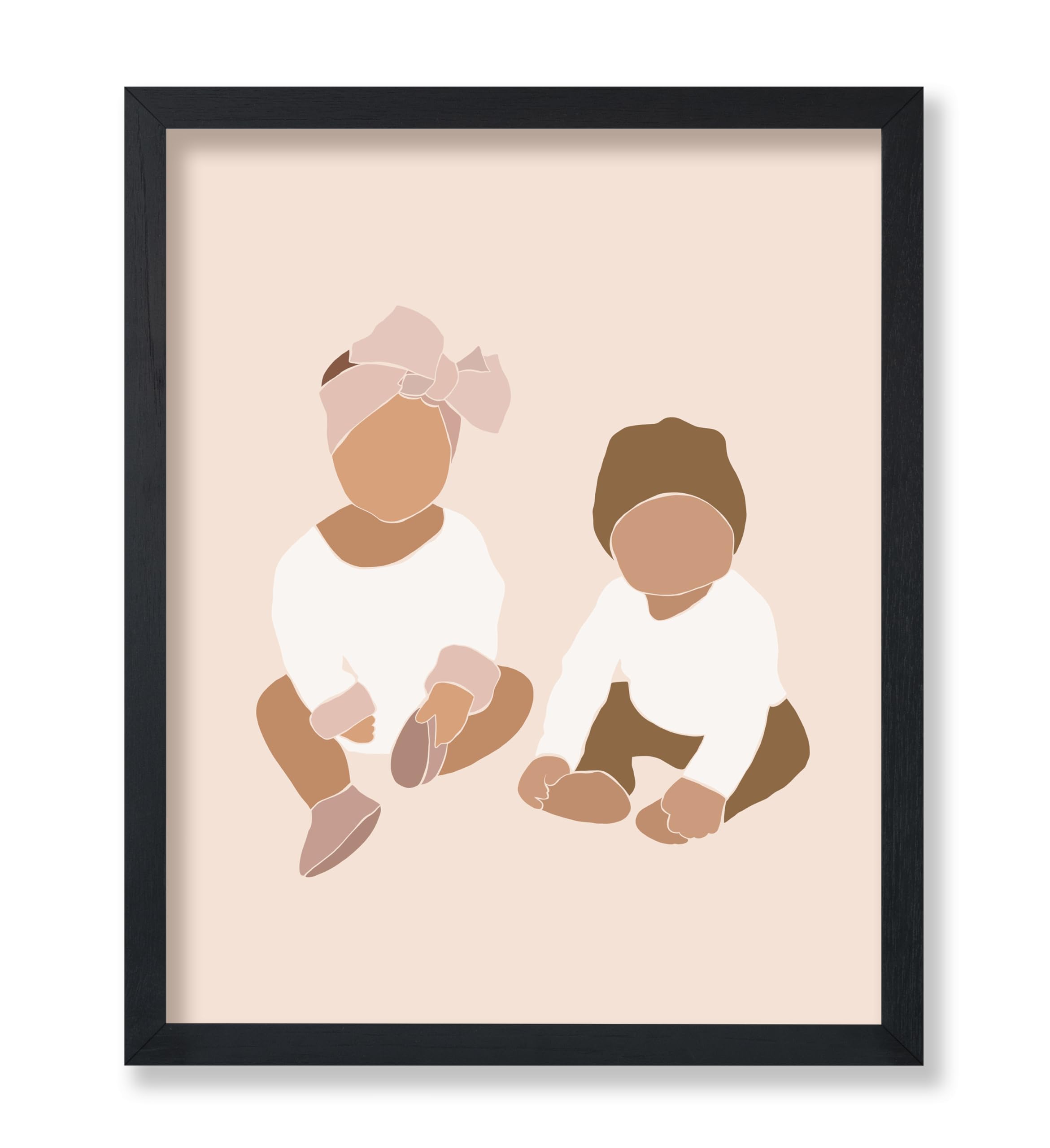 Poster Master Little Children Poster - Retro Girl And Boy Print - Child ...