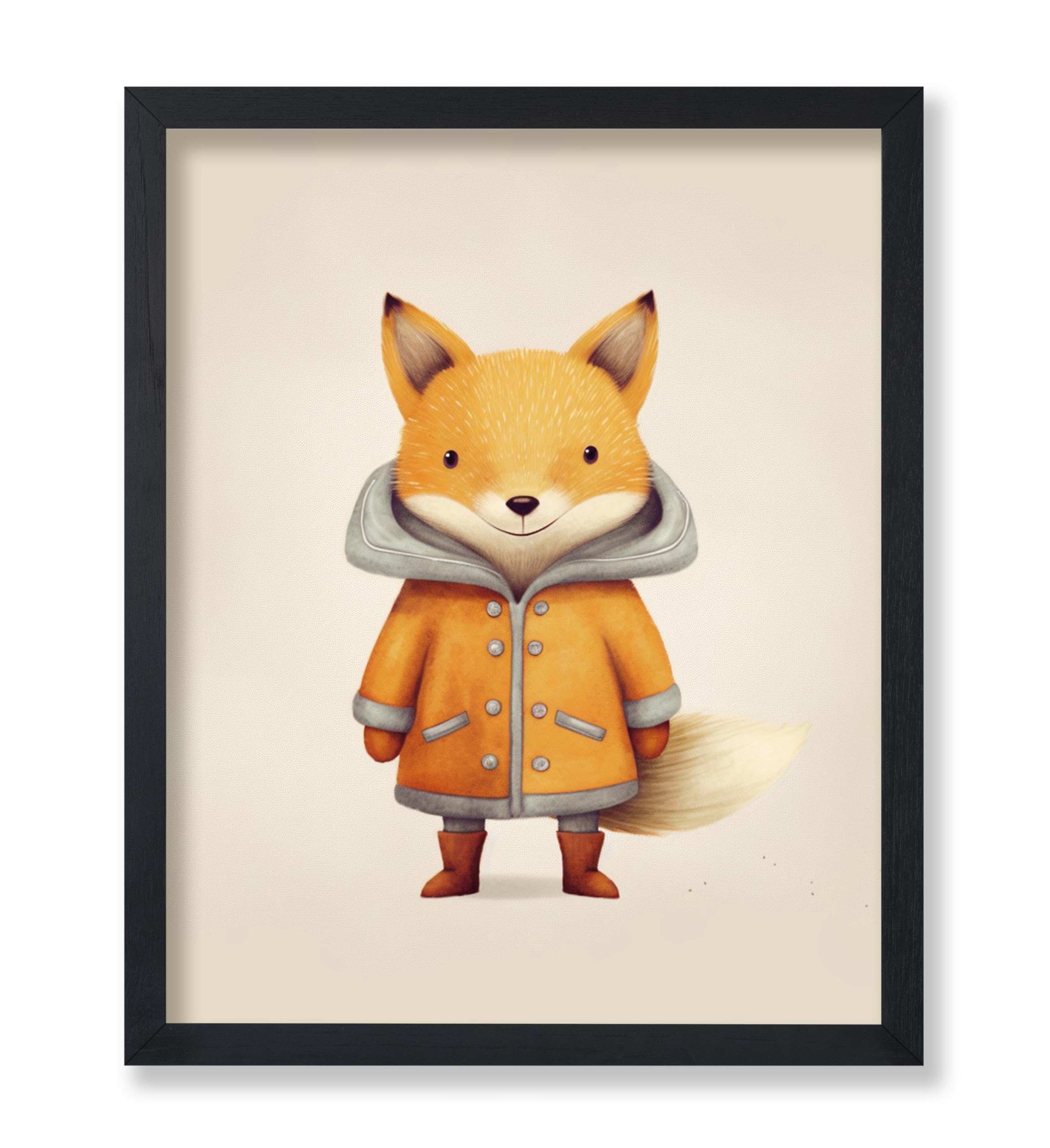 Poster Master Little Fox Poster - Fox Wearing Coat Print - Preppy Art ...