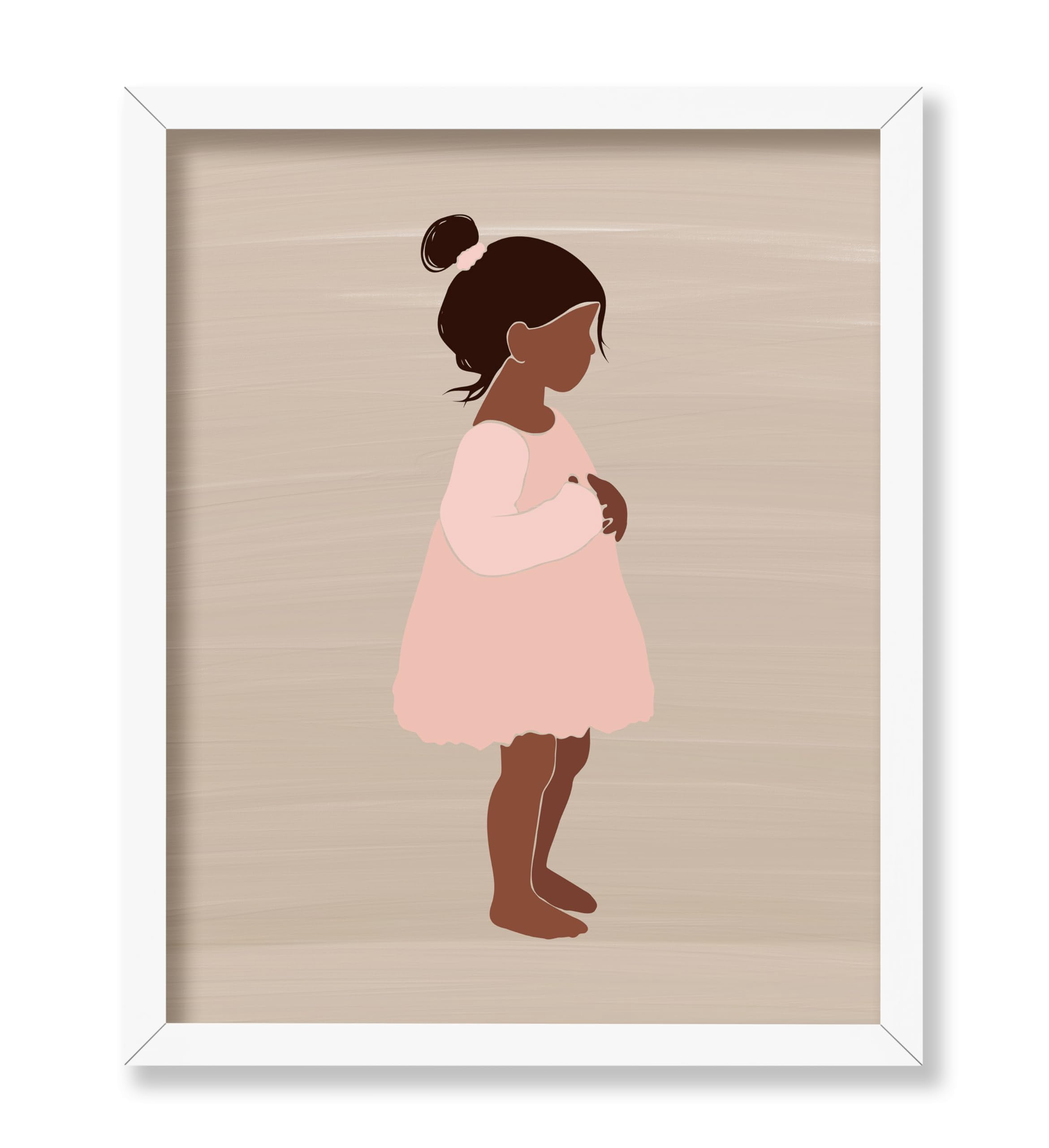 Poster Master Little Girl Poster - Retro Child In Pink Dress Print ...