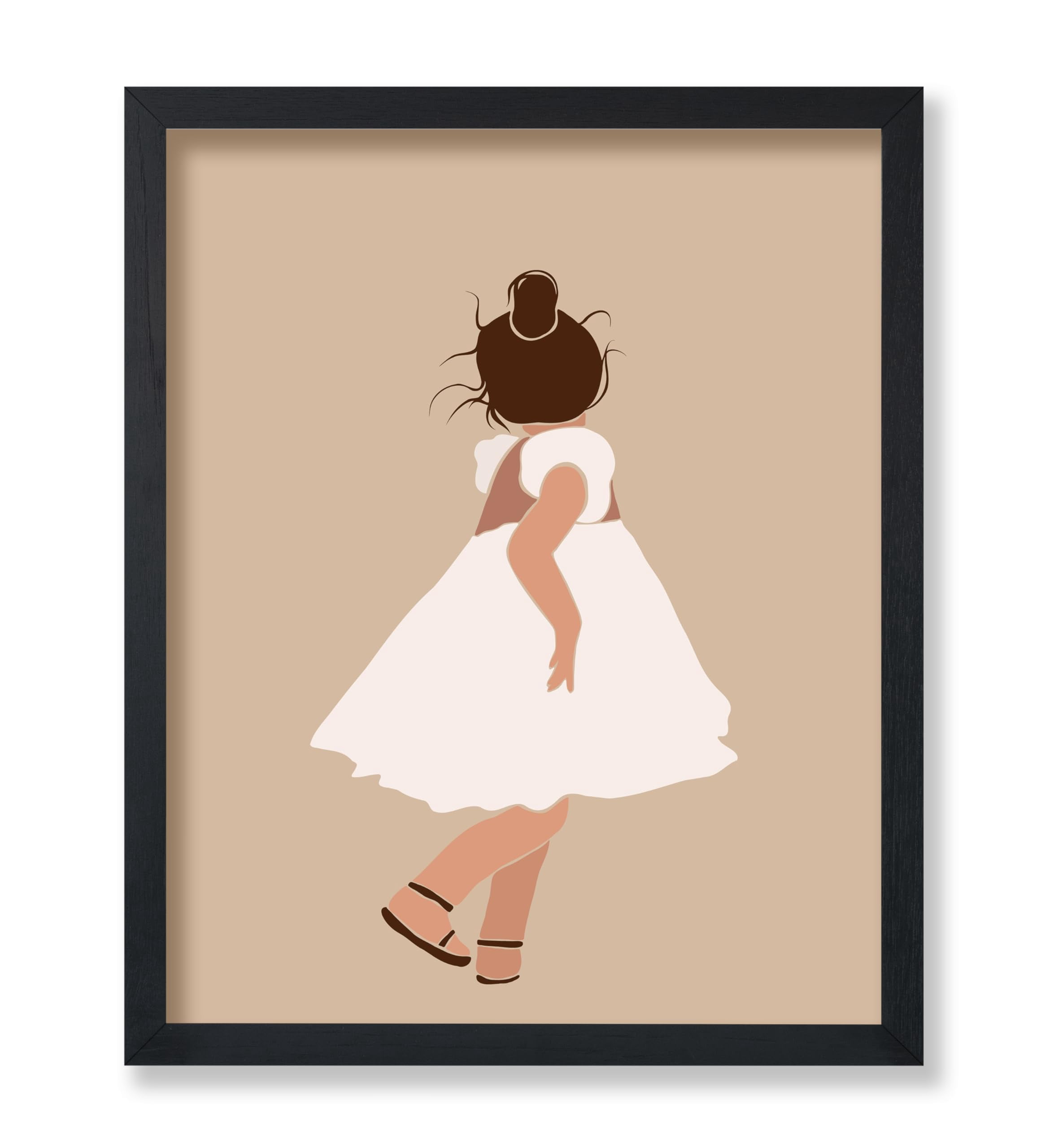 Poster Master Little Girl Poster - Retro Child In White Dress Print ...