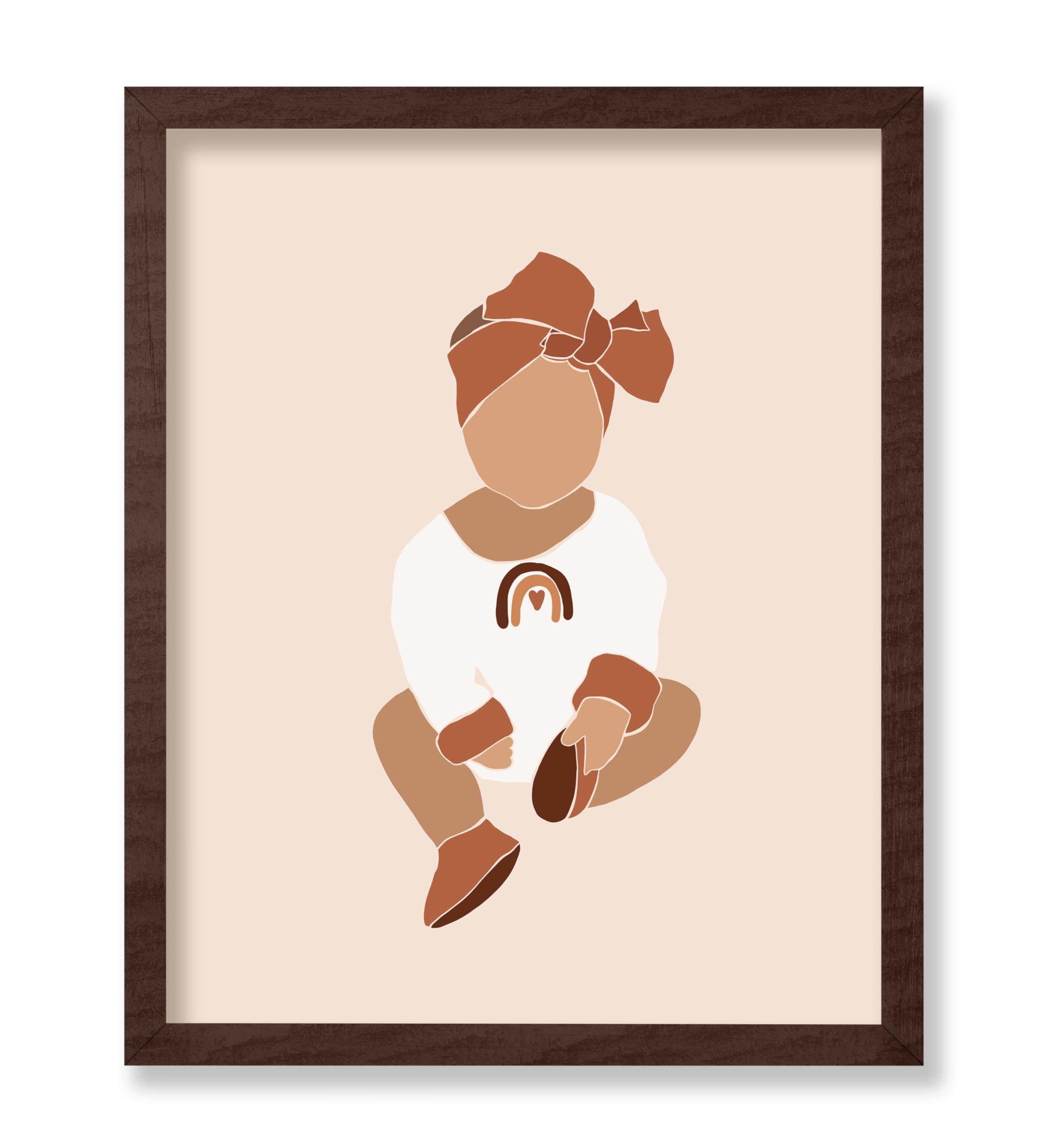 Poster Master Little Girl Poster - Retro Faceless Baby Print - Child ...
