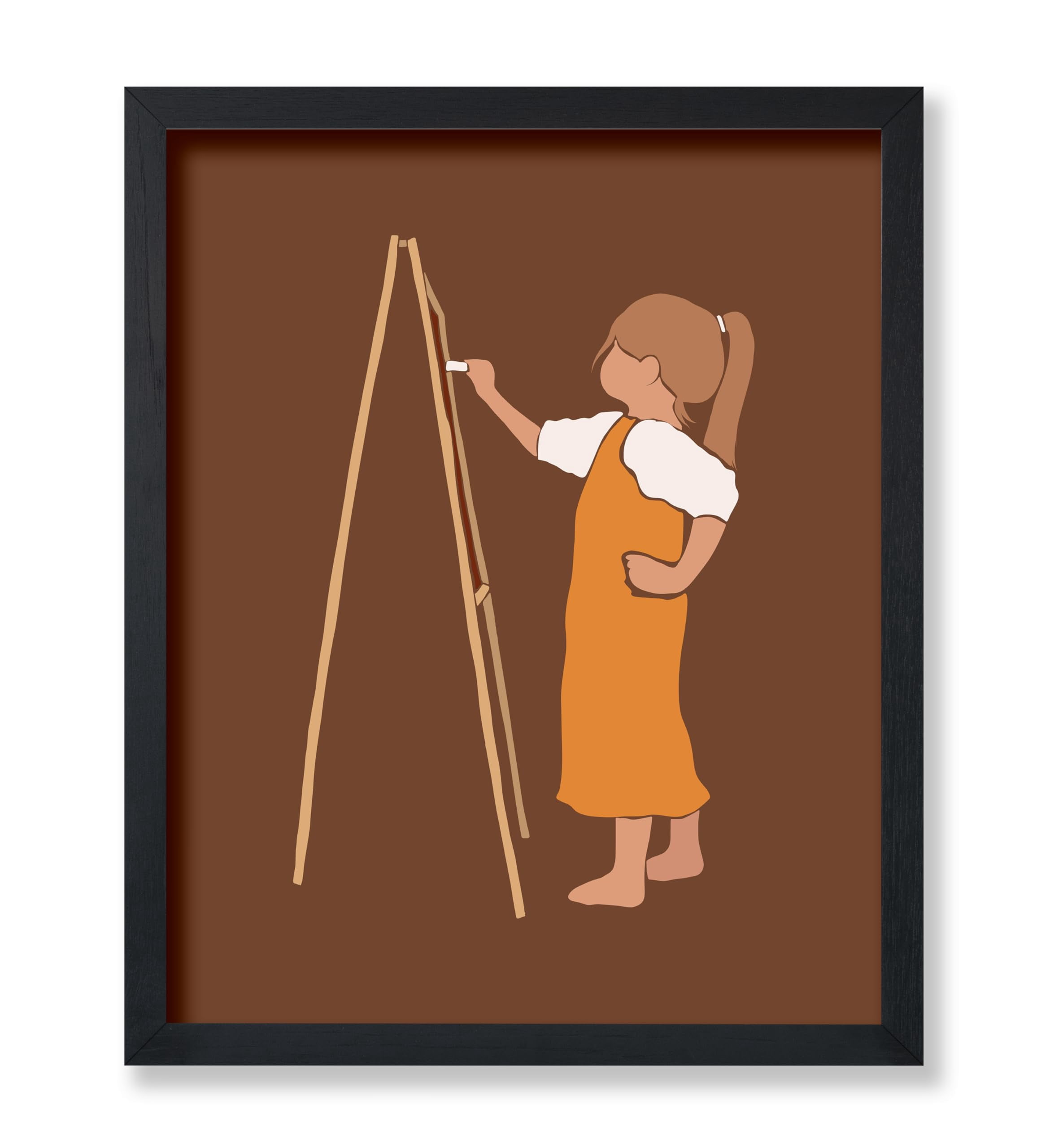 Poster Master Little Girl Writing On Board Poster - Retro Faceless ...