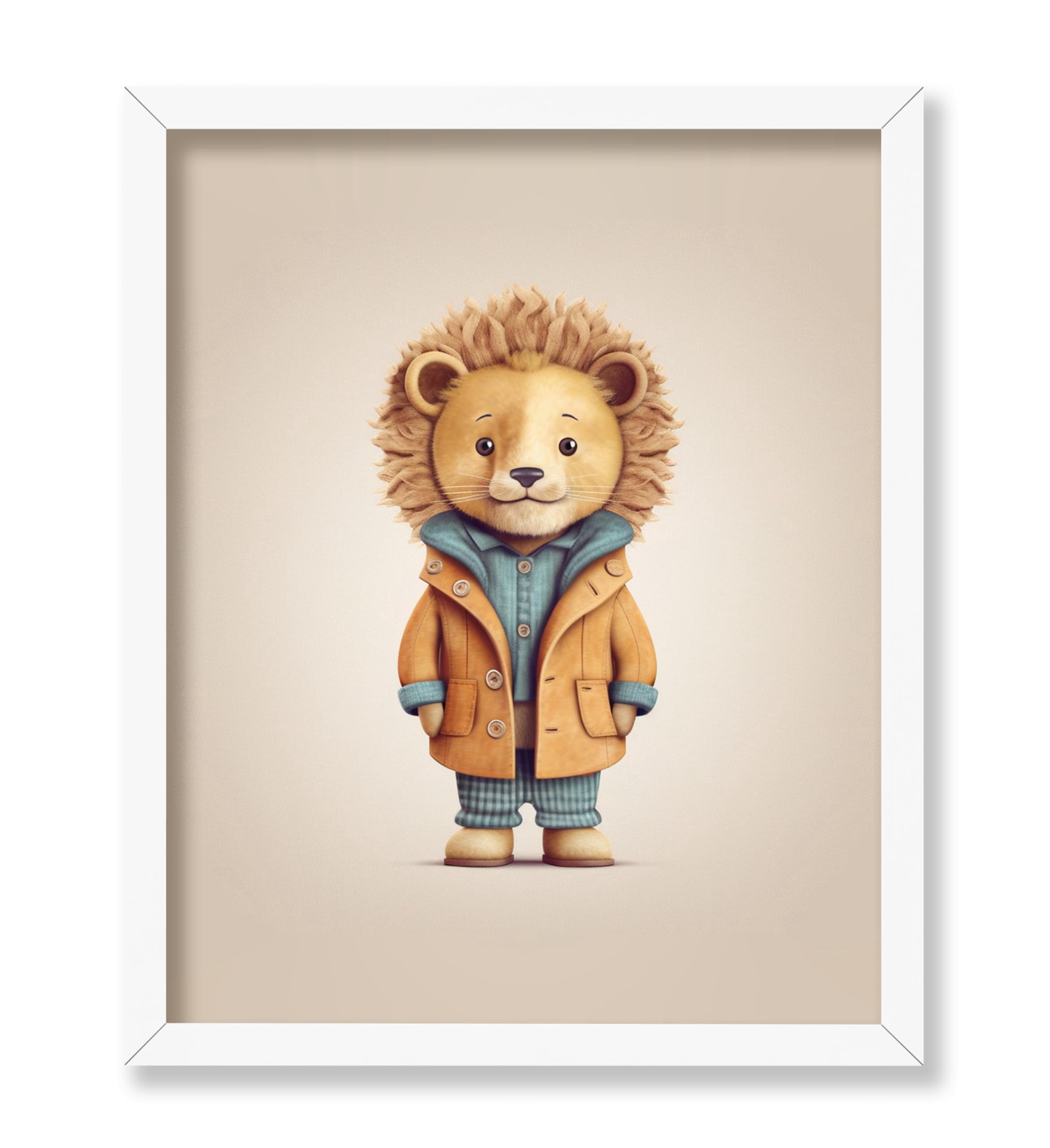 Poster Master Little Lion Poster - Lion Wearing Jacket Print - Preppy ...