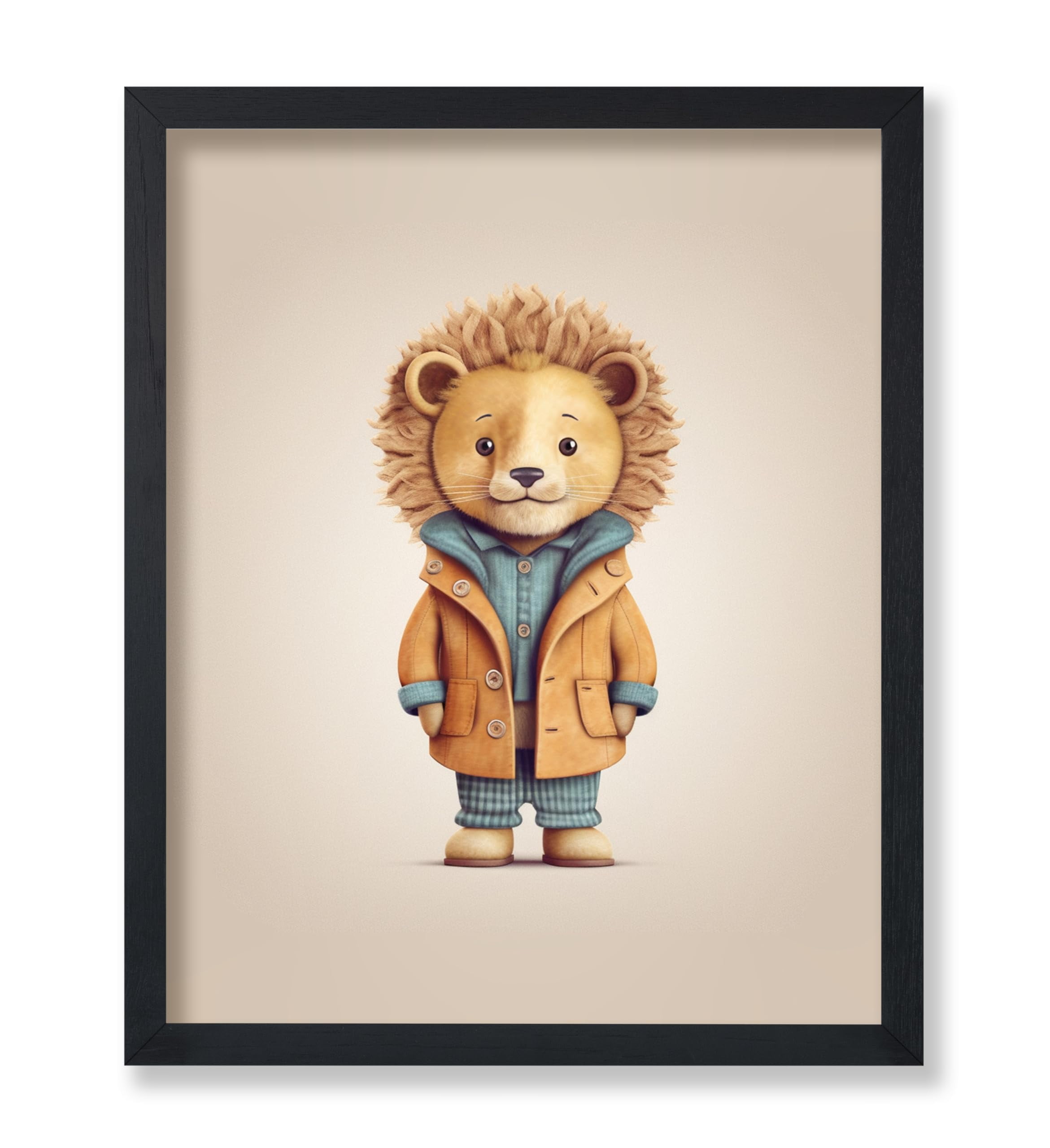 Poster Master Little Lion Poster - Lion Wearing Jacket Print - Preppy ...