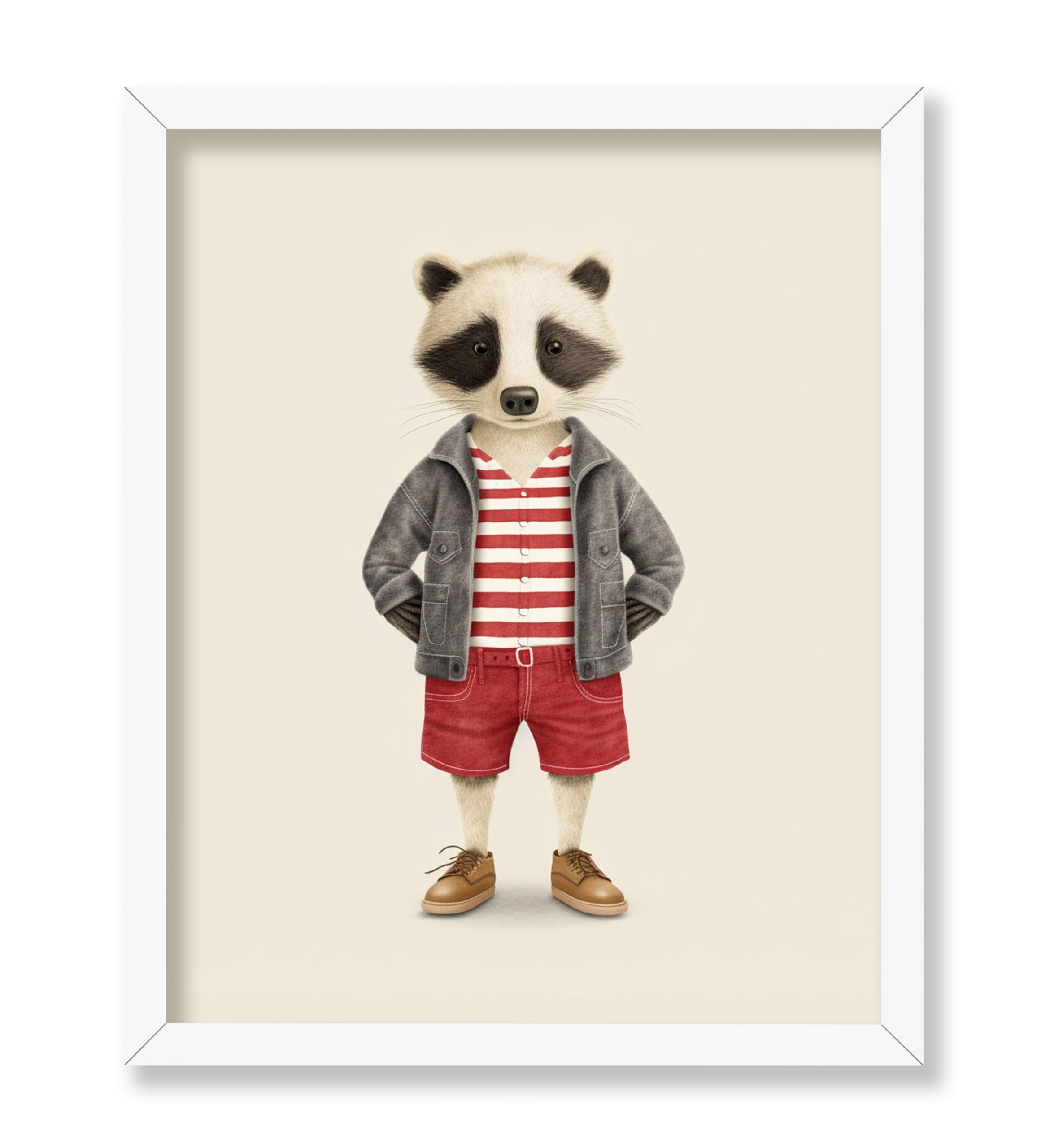 Poster Master Little Raccoon Poster - Racoon Print - Preppy Art ...