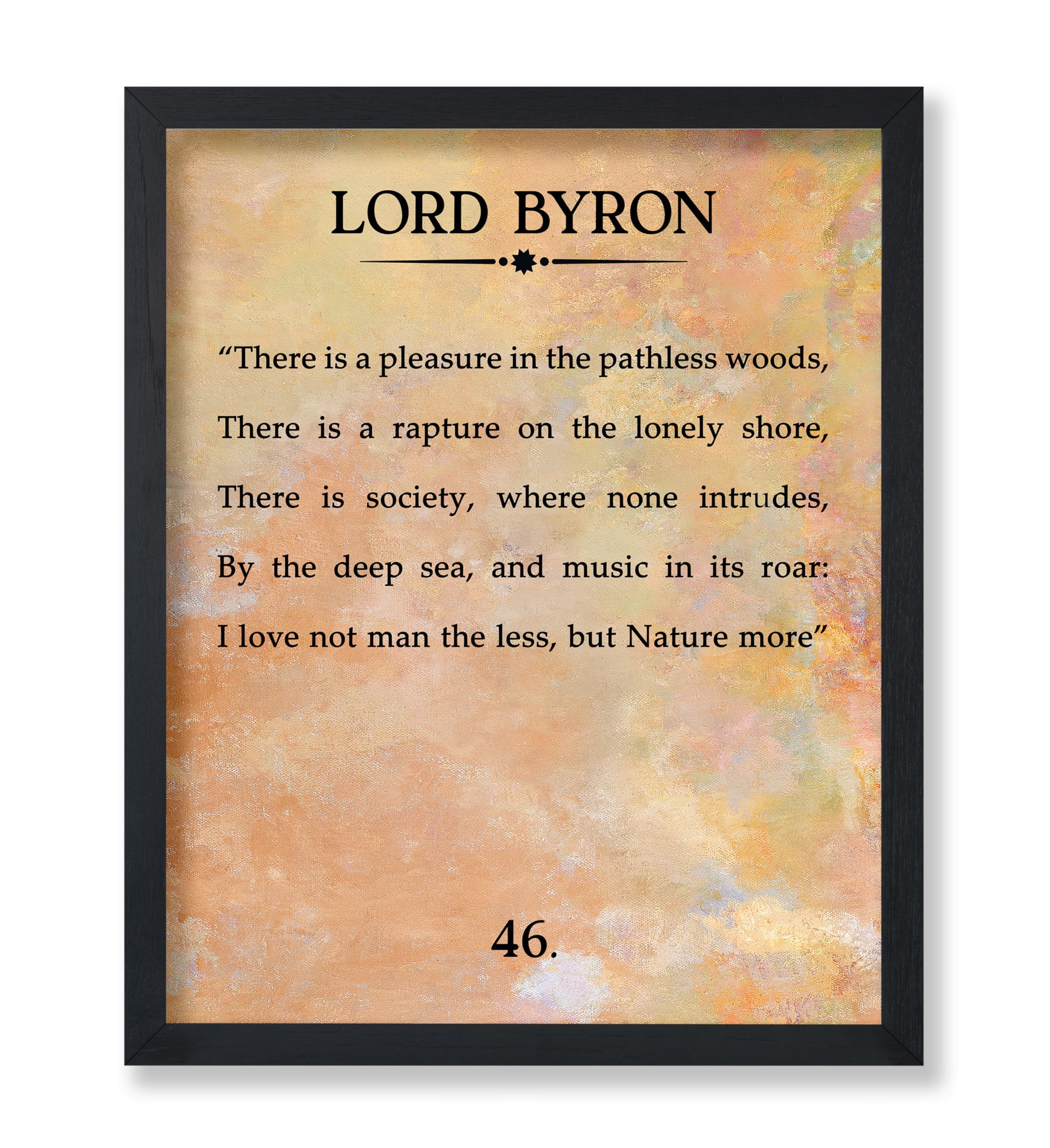 Poster Master Lord Byron Poster - Nature Poem Print - Nature Art ...