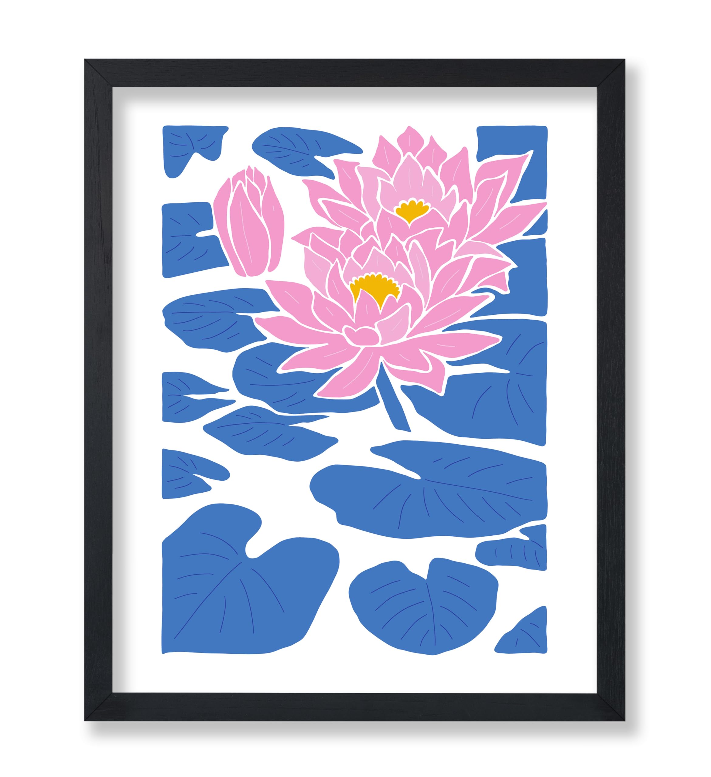 Poster Master Lotus Flower Poster - Retro Floral Print - Pink Flower ...