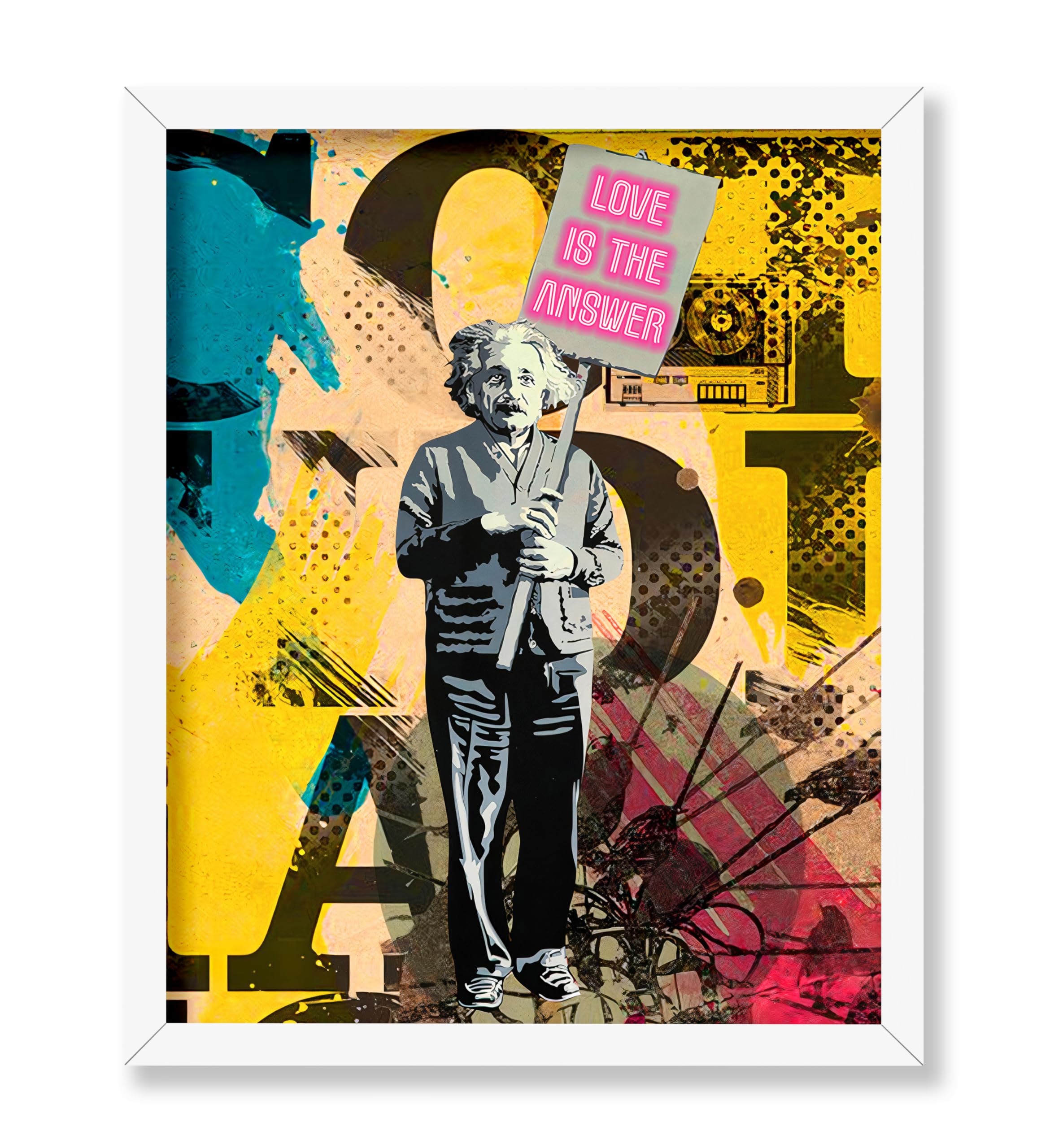 Poster Master Love Is The Answer Poster - Einstein Print - Mr. Brainwash Art - Abstract Art ...