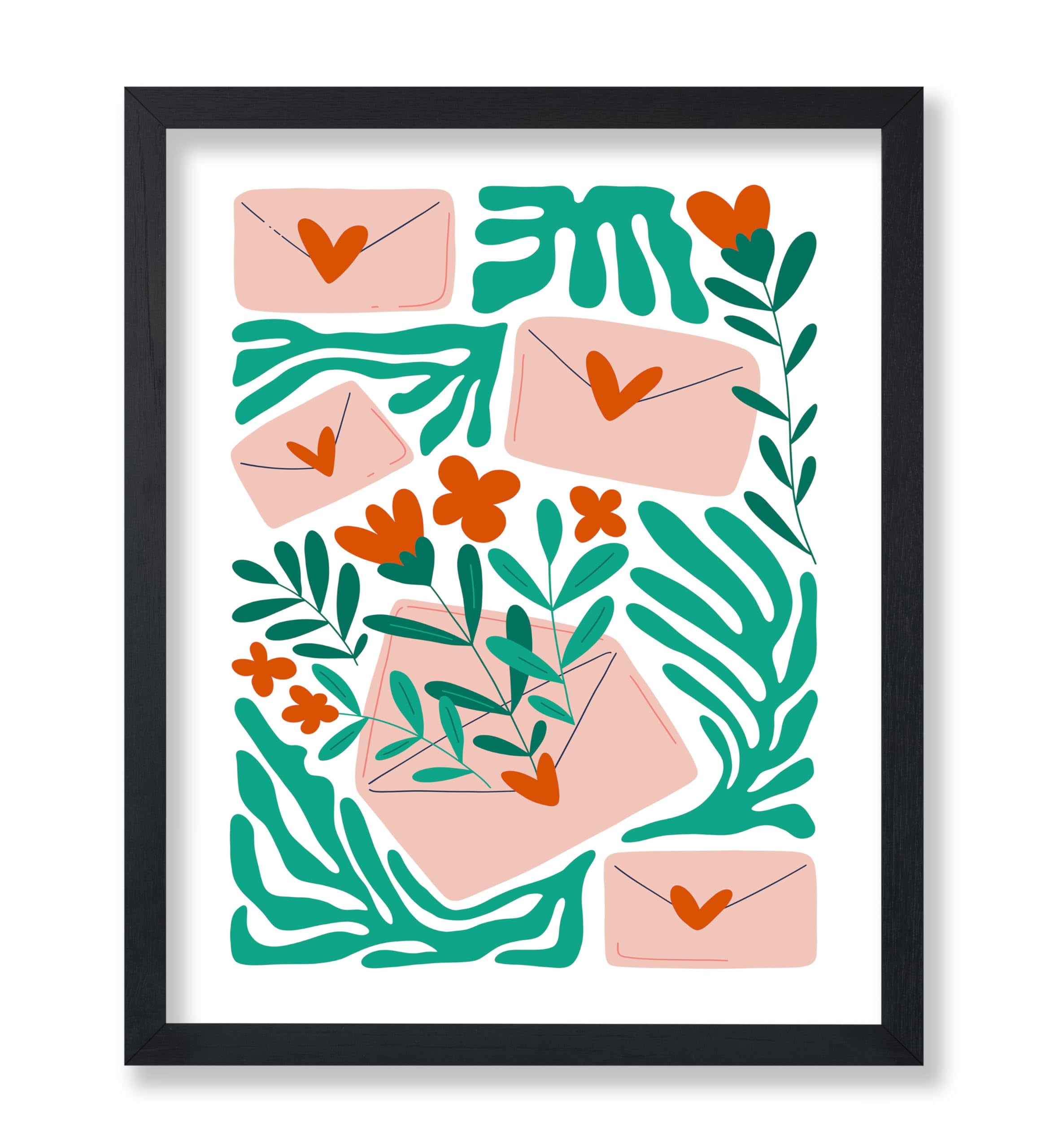 Poster Master Love Letters Poster - Retro Floral Print - Valentine's ...