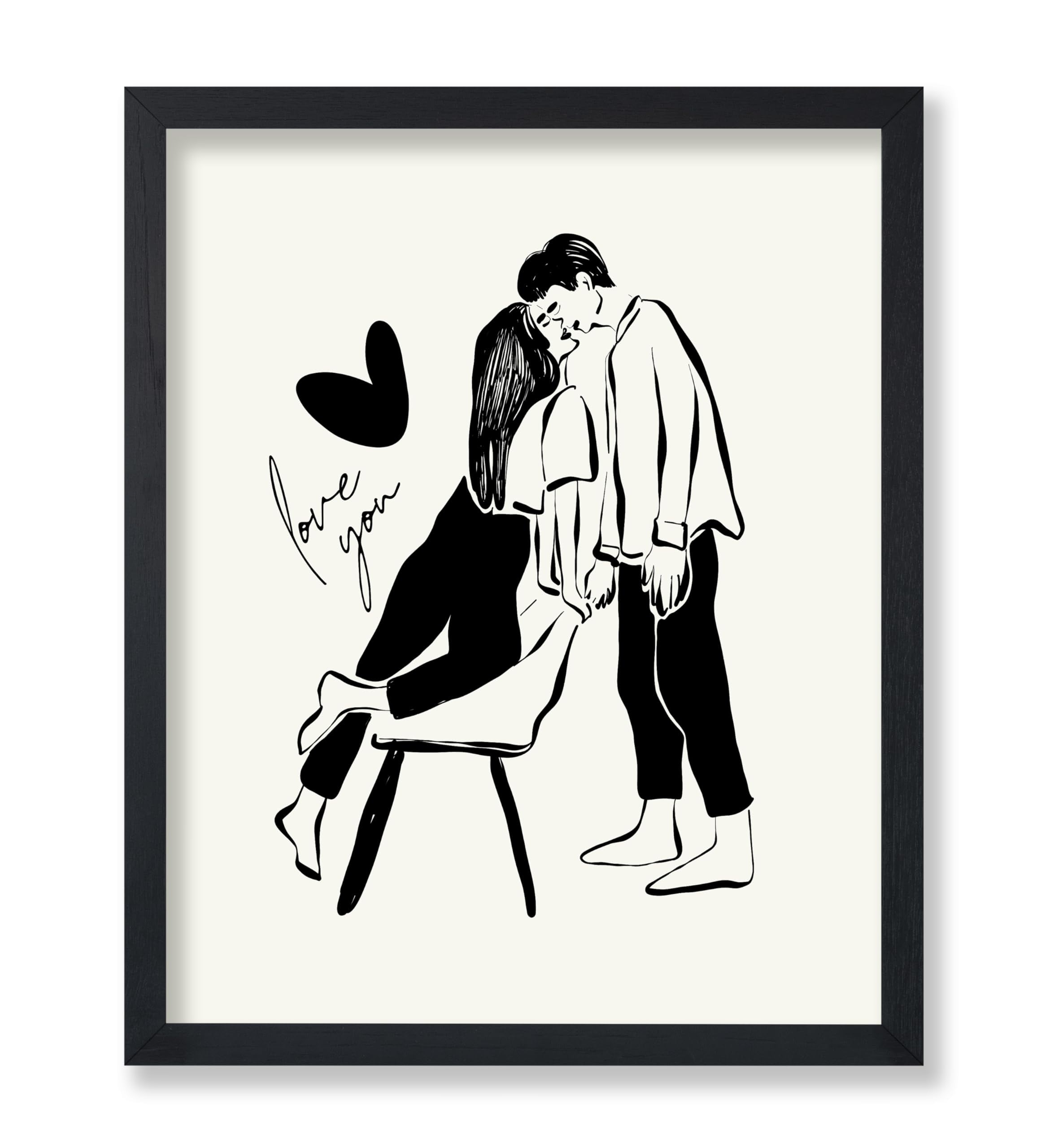 Poster Master Love You Poster - Retro Couple Print - Valentine's Day ...