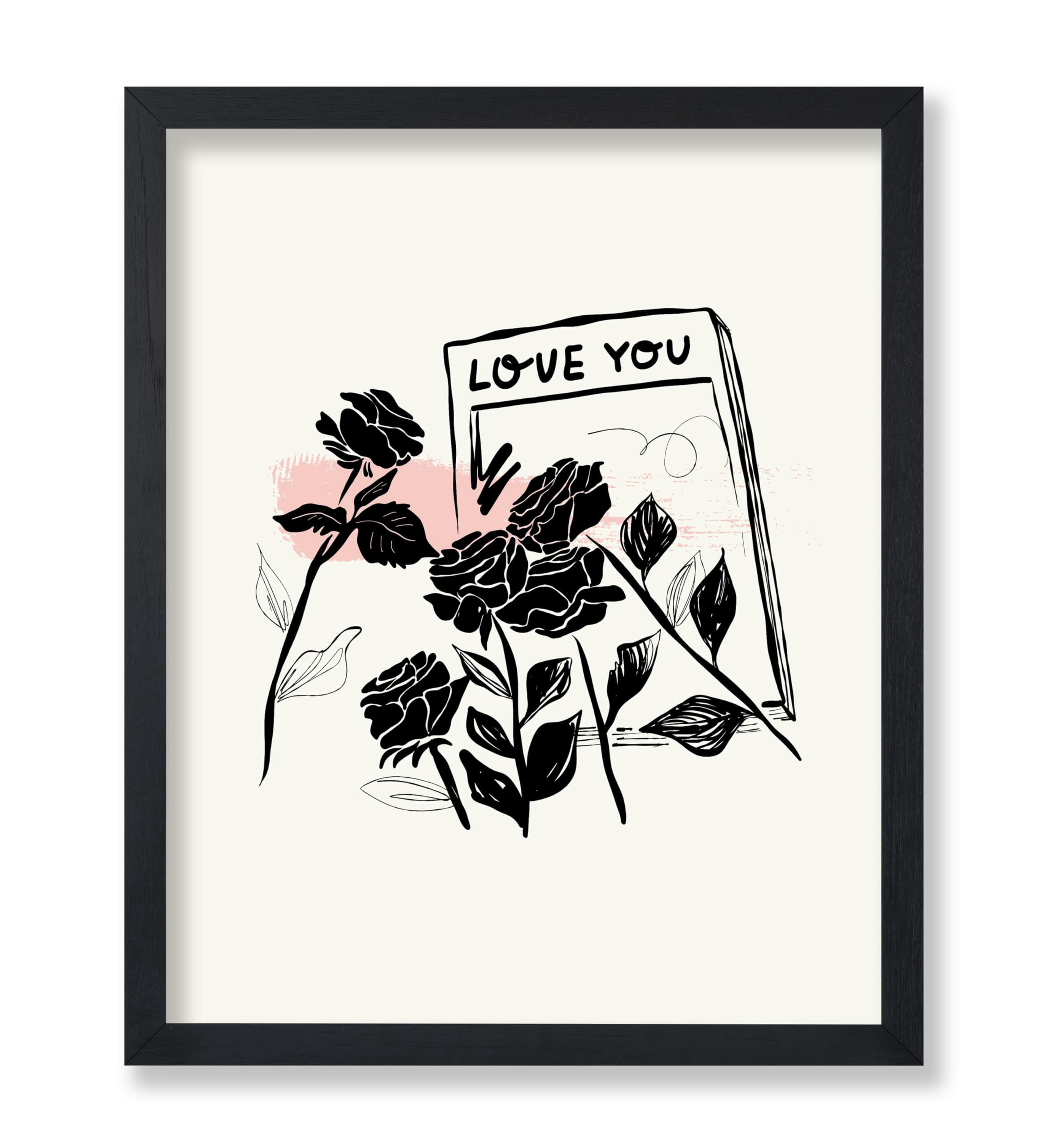 Poster Master Love You Poster - Retro Flower Print - Valentine's Day ...