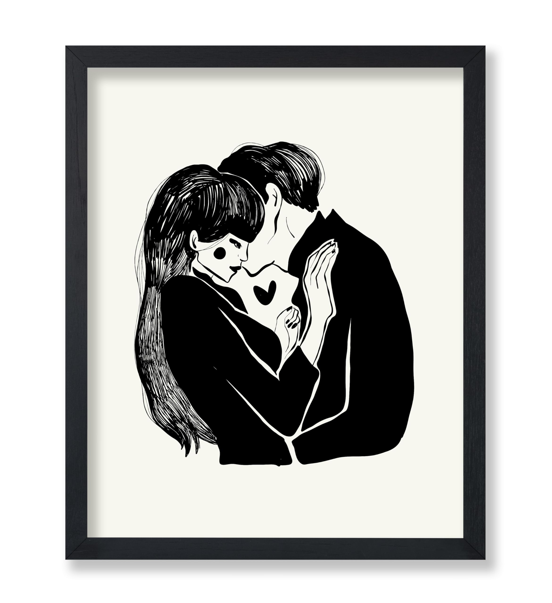 Poster Master Lovers Poster - Retro Couple Print - Valentine's Day Art ...