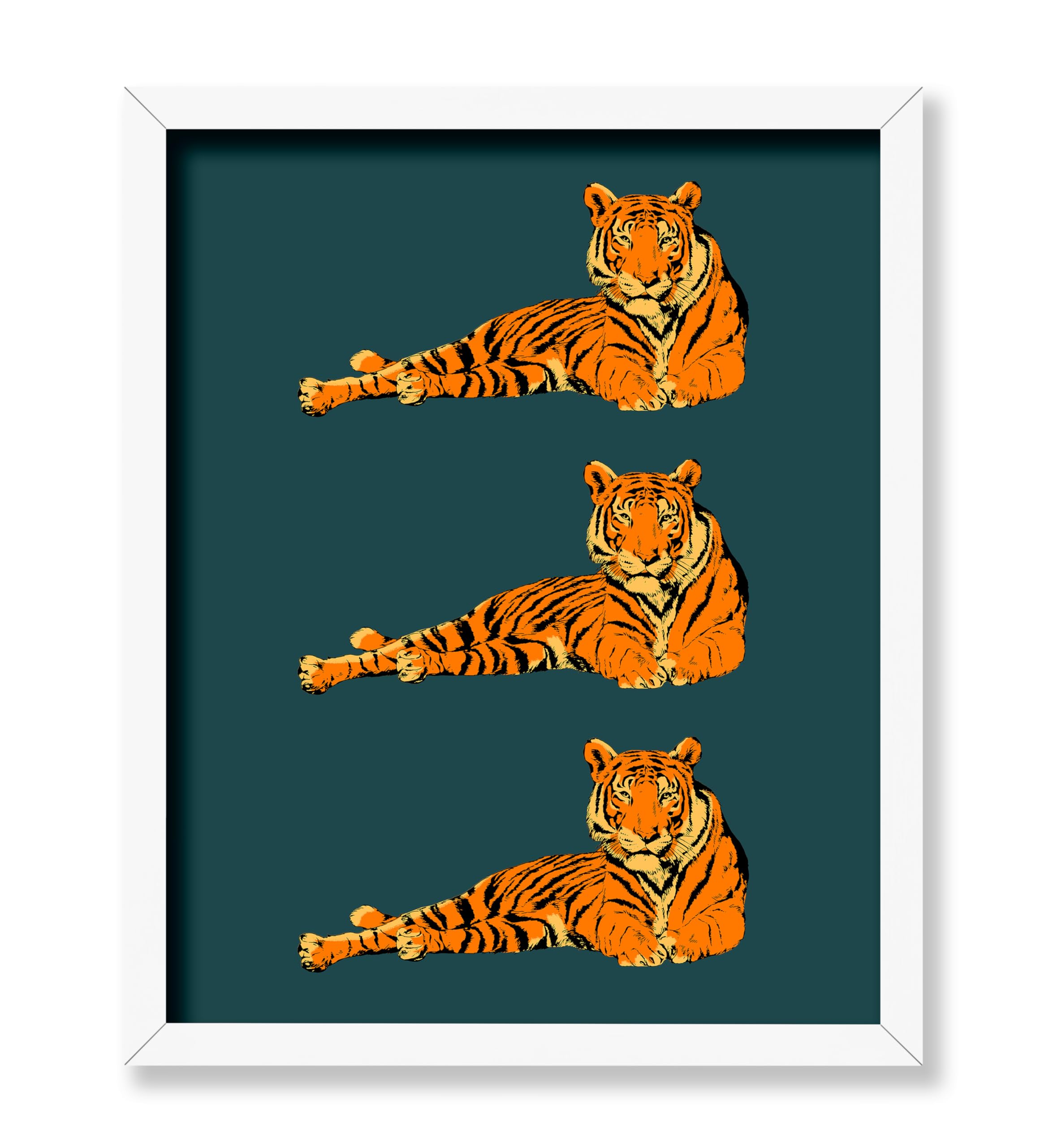 Poster Master Lying Tigers Poster - Retro Tiger Print - Groovy Art ...