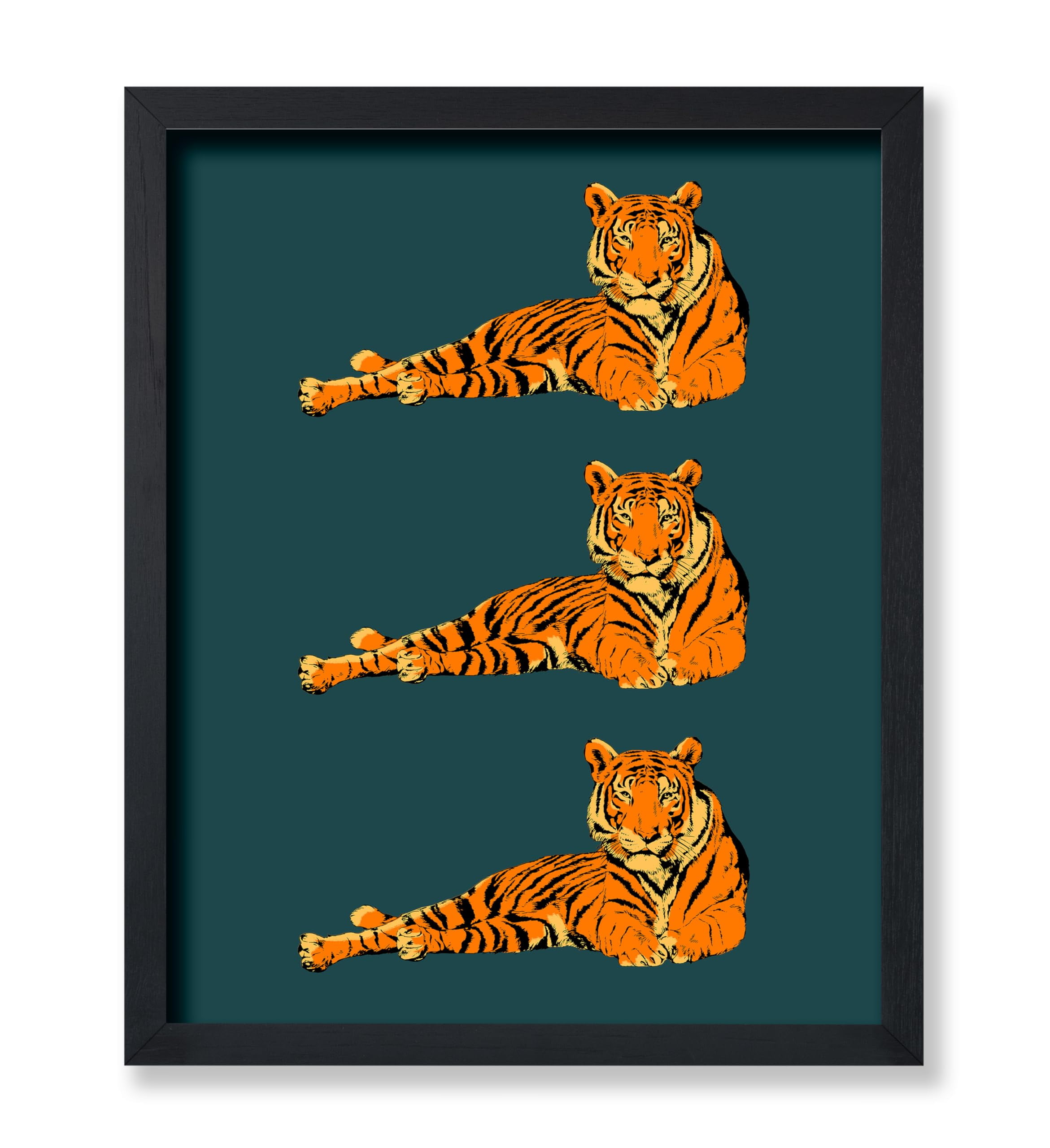 Poster Master Lying Tigers Poster - Retro Tiger Print - Groovy Art ...