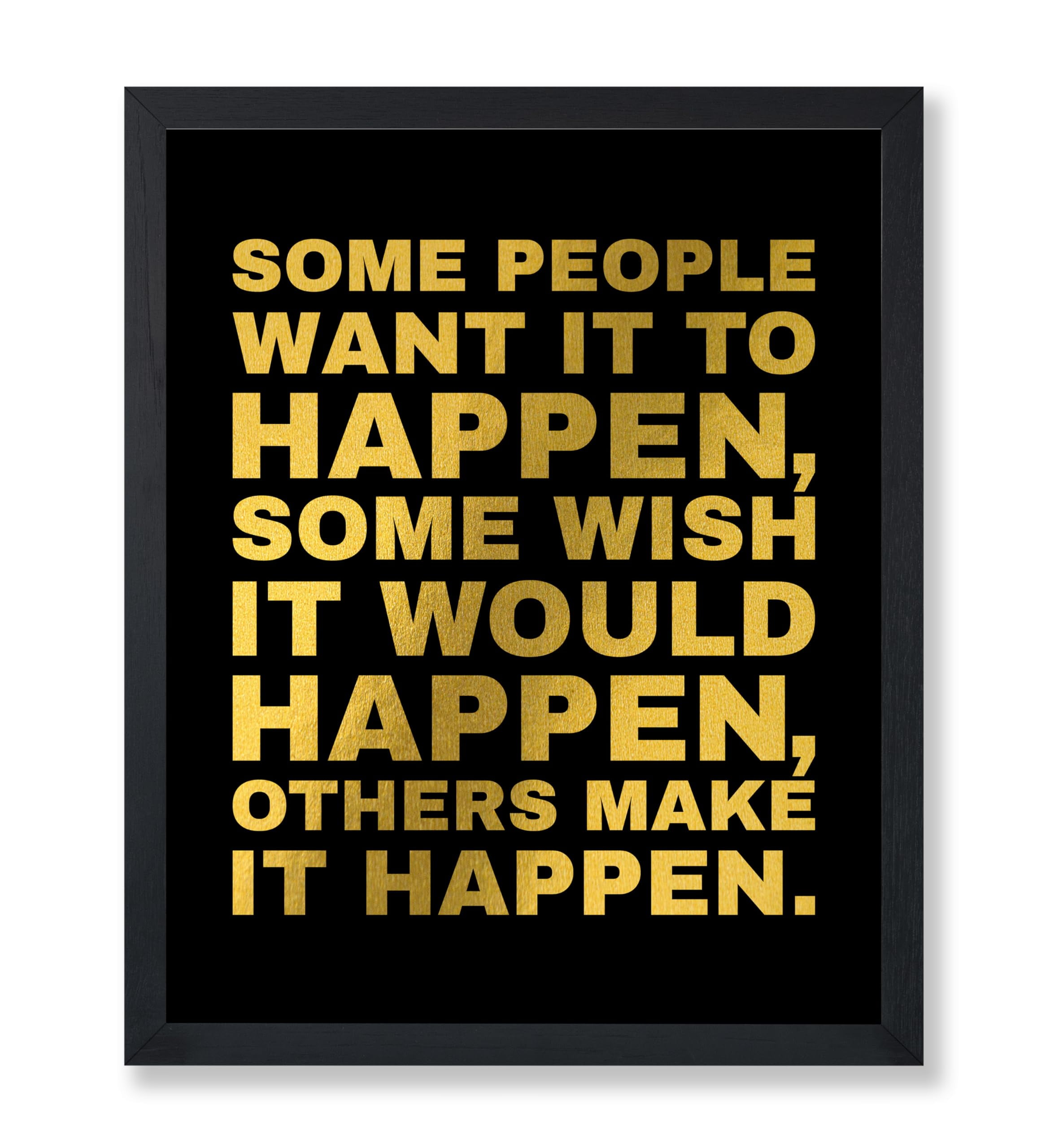 Poster Master Make It Happen Poster - Gold Motivational Print ...