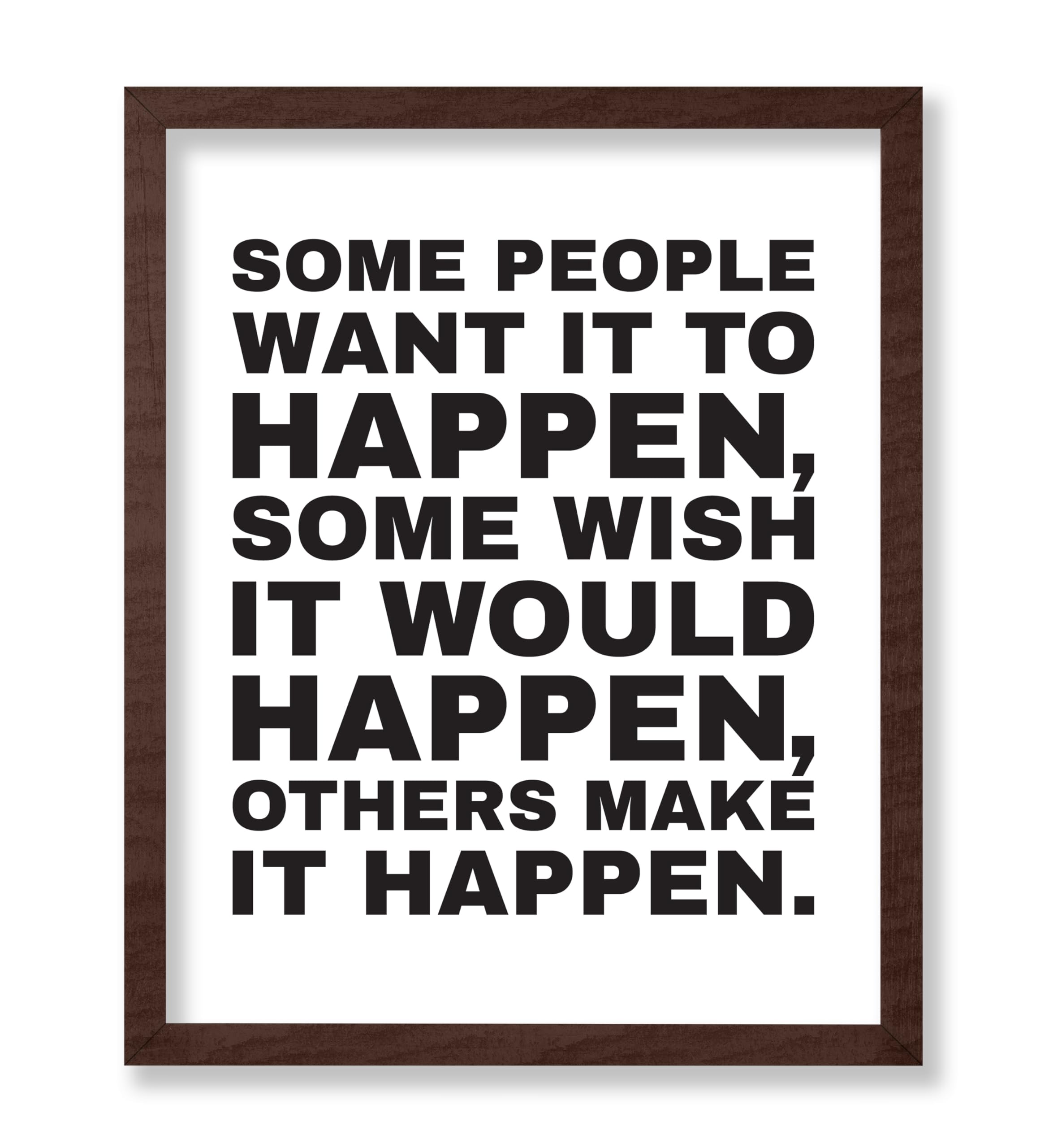 Poster Master Make It Happen Poster - White Motivational Print ...