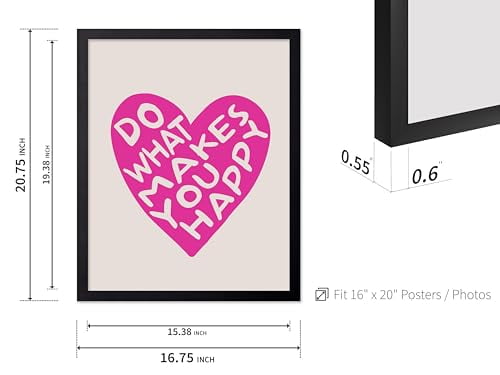 Poster Master Do What Makes You Happy Poster - Retro Pink Heart Print ...