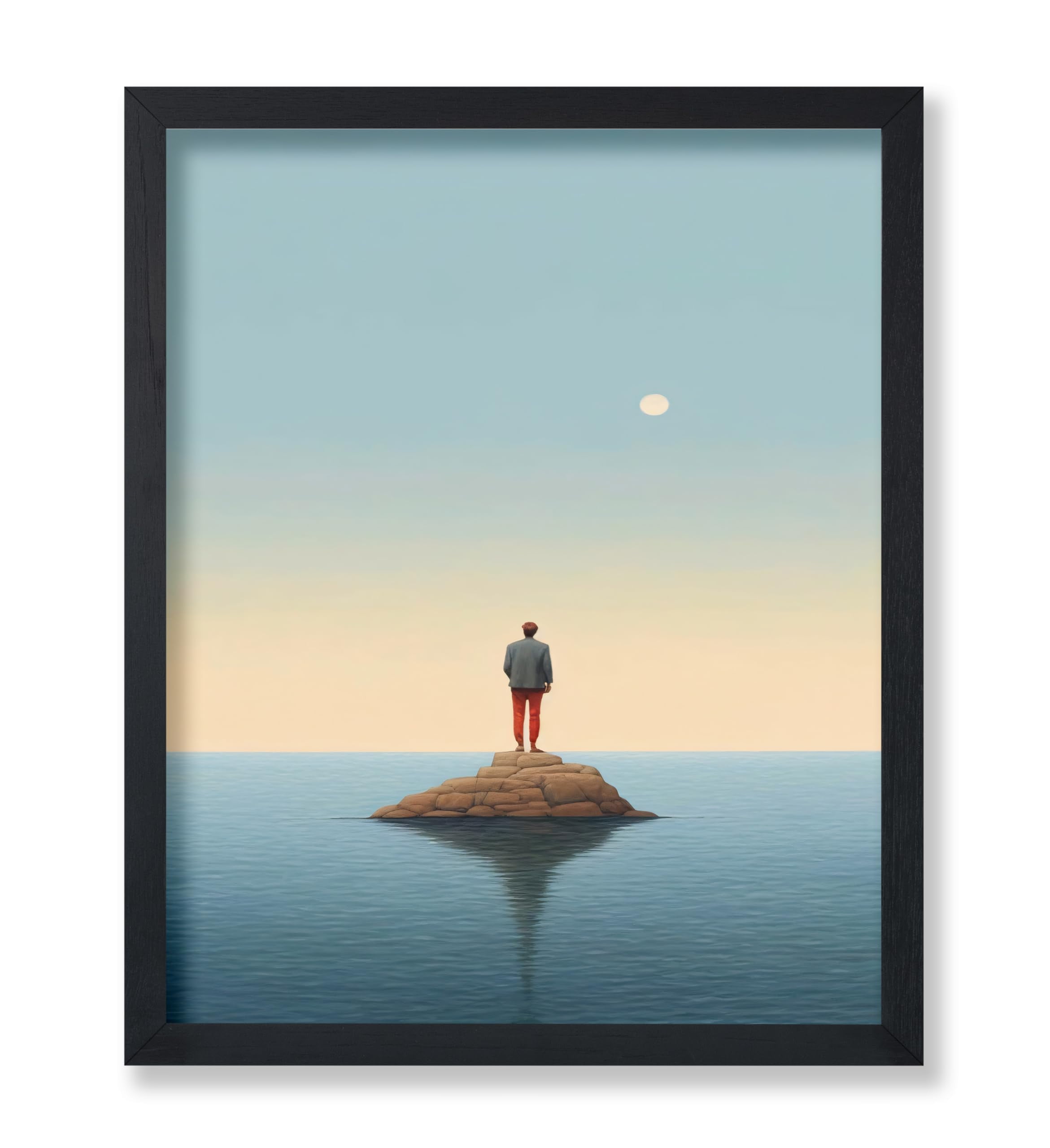Poster Master Man In The Middle of the Ocean Poster - Meditation Print ...