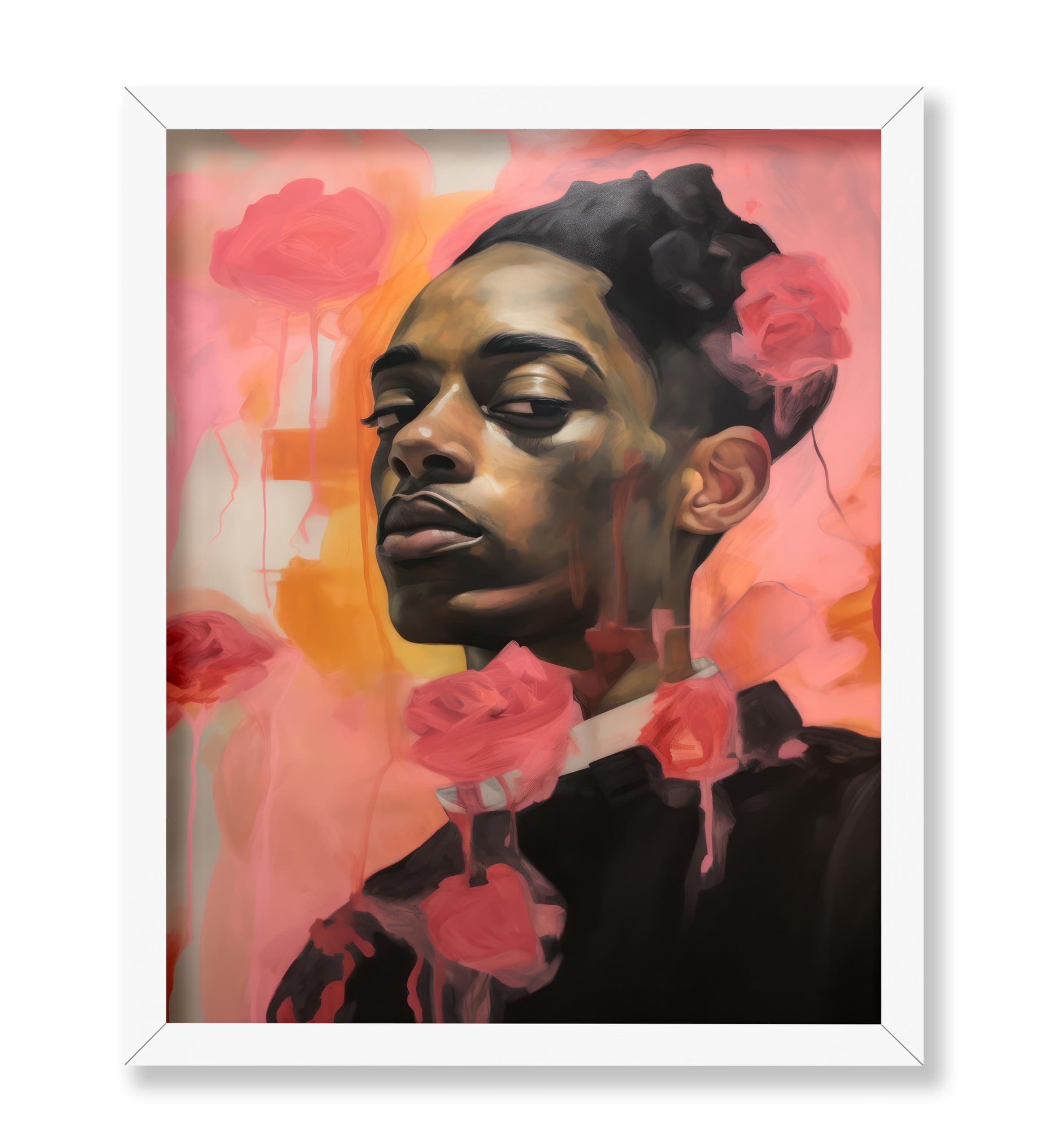Poster Master Man Portrait Poster - Retro Flower Print - Floral Art ...