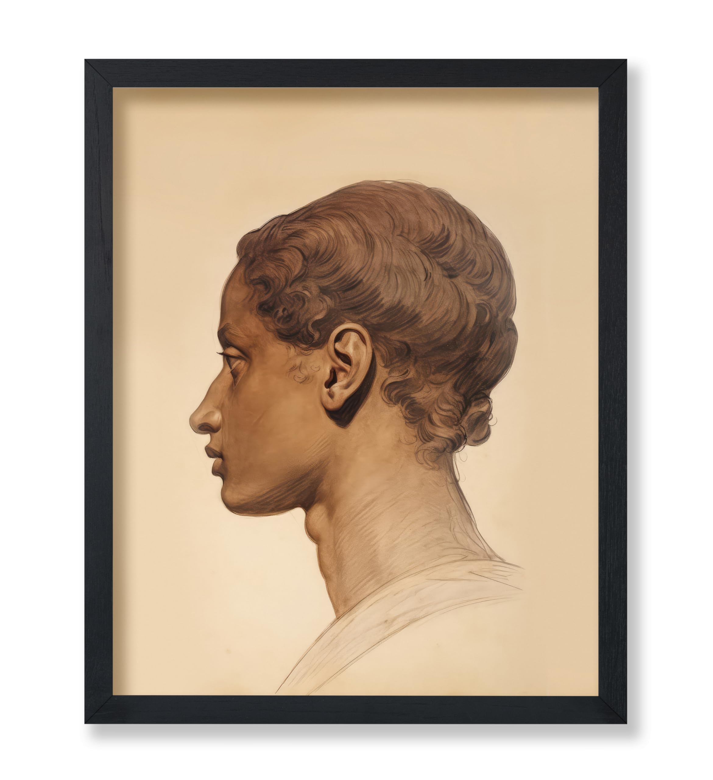 Poster Master Man Poster - Retro Charcoal Sketch Print - Portrait Art ...