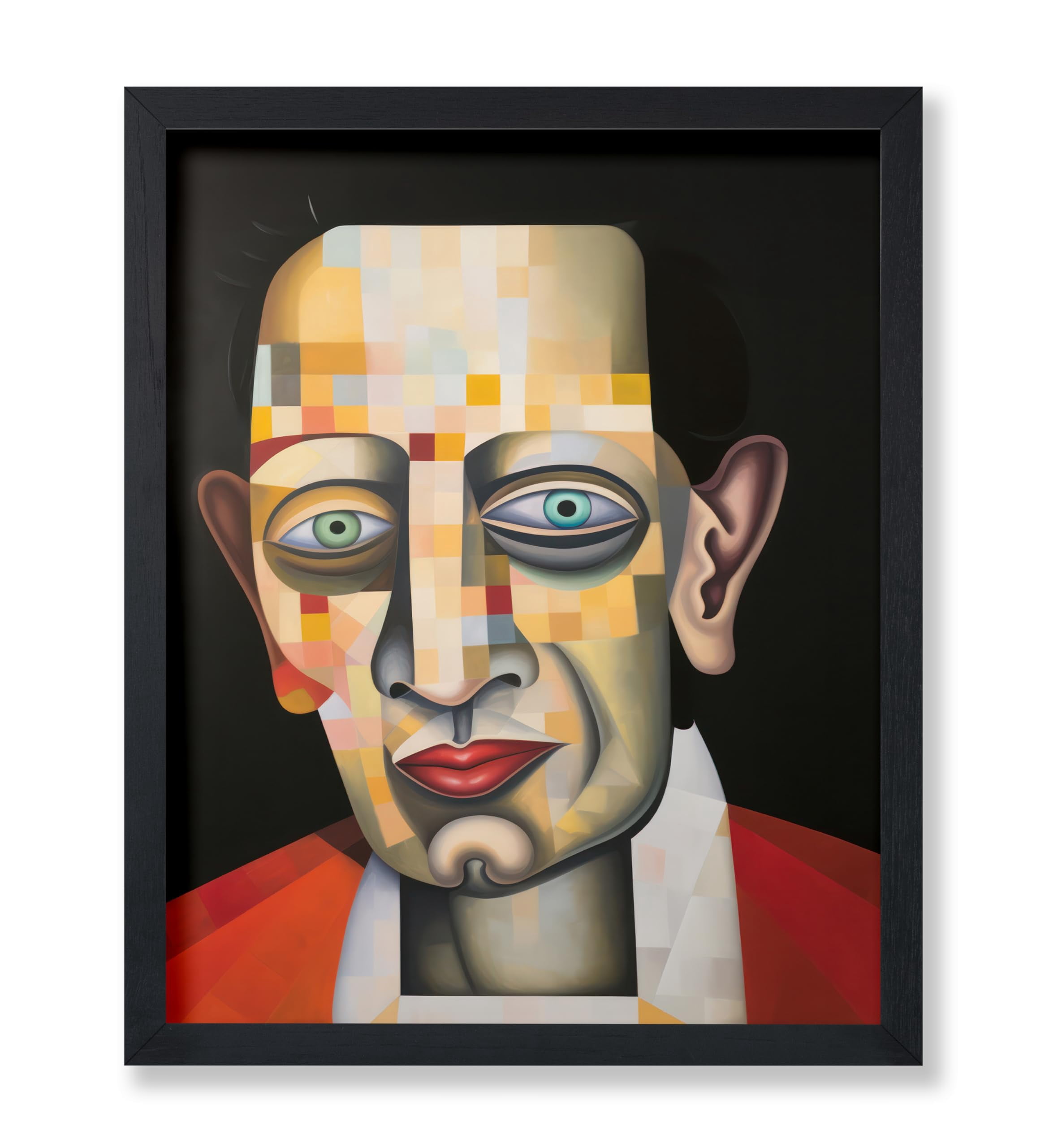 Poster Master Man Poster - Retro Portrait Print - Abstract Art - Face ...