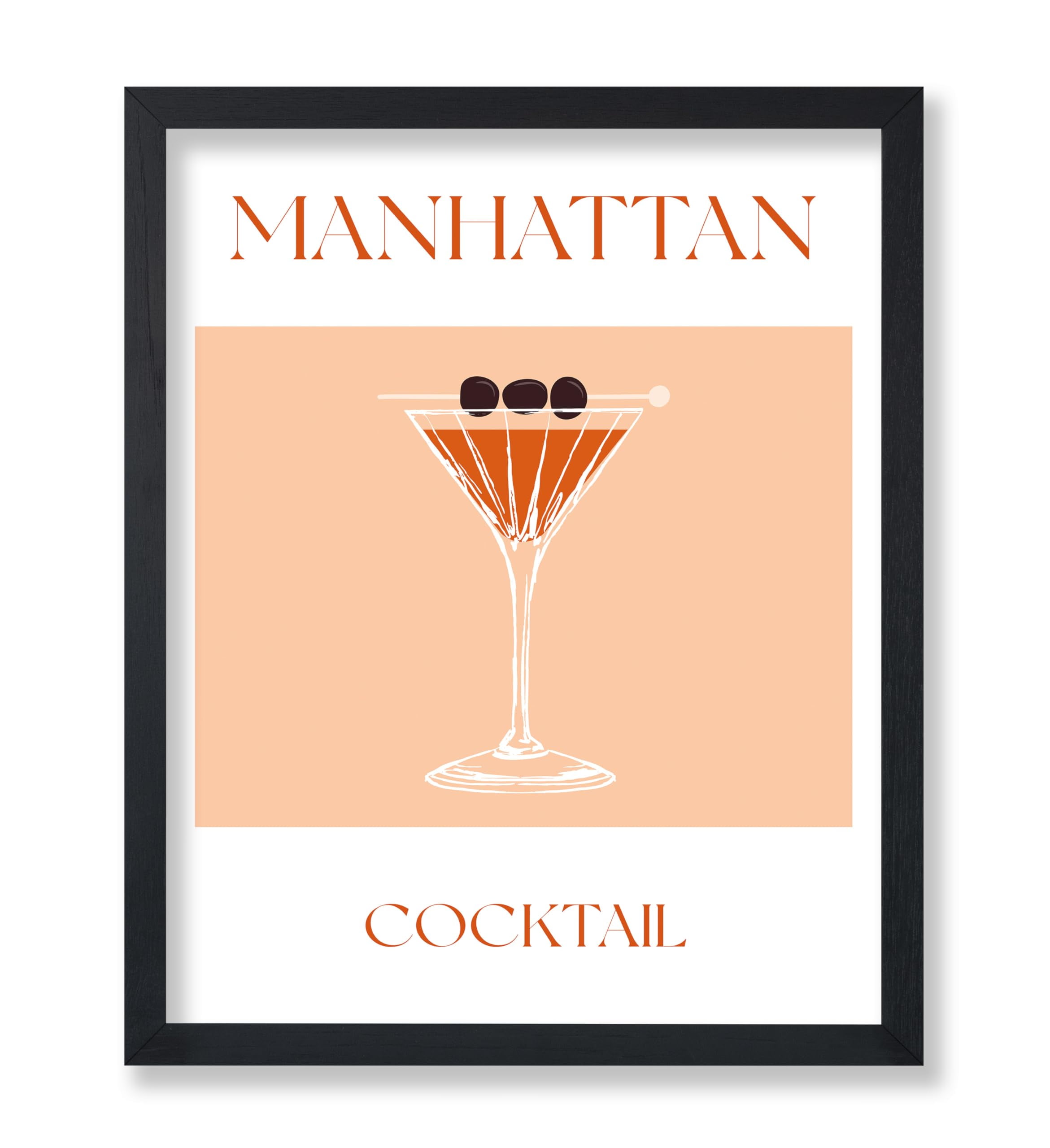 Poster Master Manhattan Poster - Retro Cocktail Print - Alcohol Art ...
