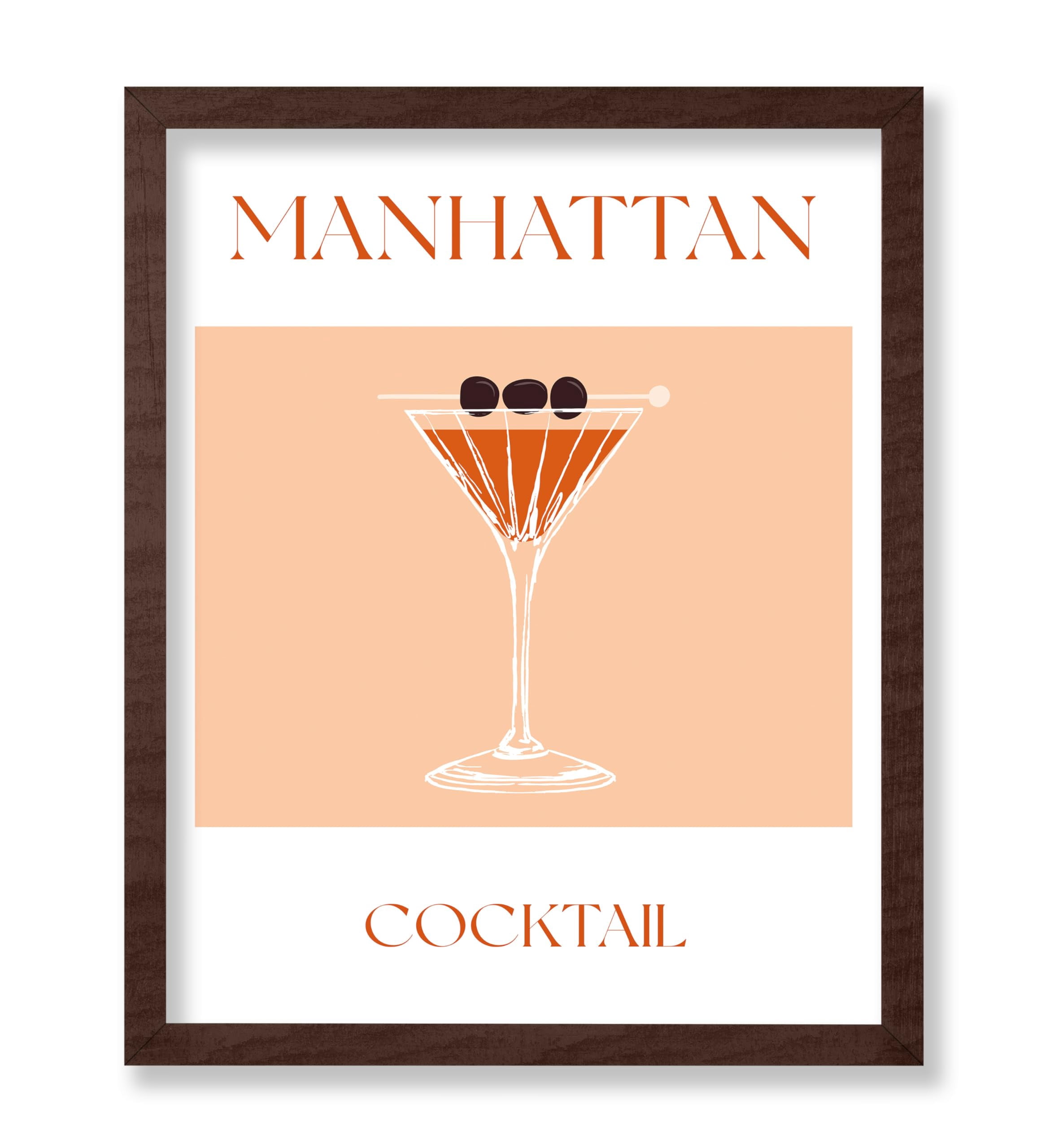 Poster Master Manhattan Poster - Retro Cocktail Print - Alcohol Art ...