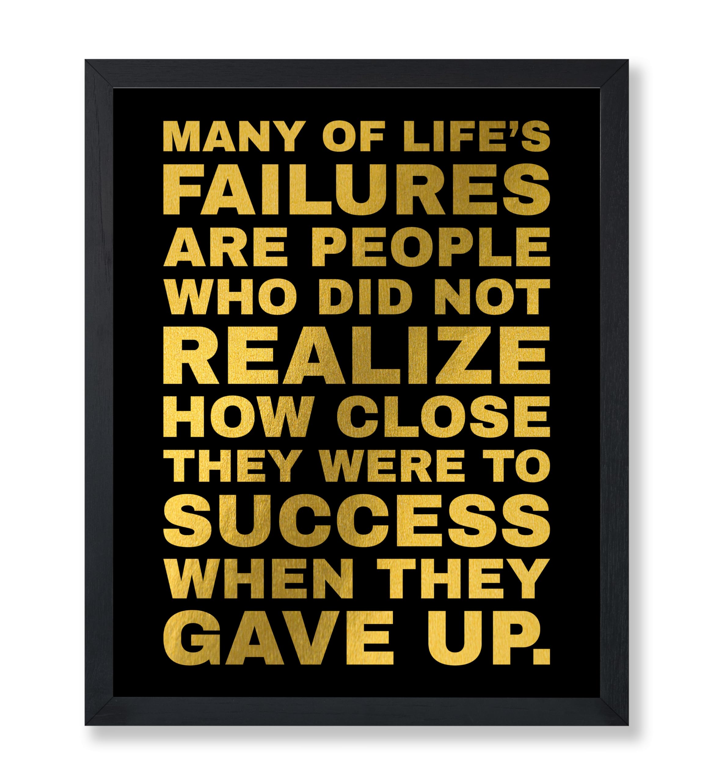 Poster Master Many Of Life's Failures Poster - Gold Success Print ...