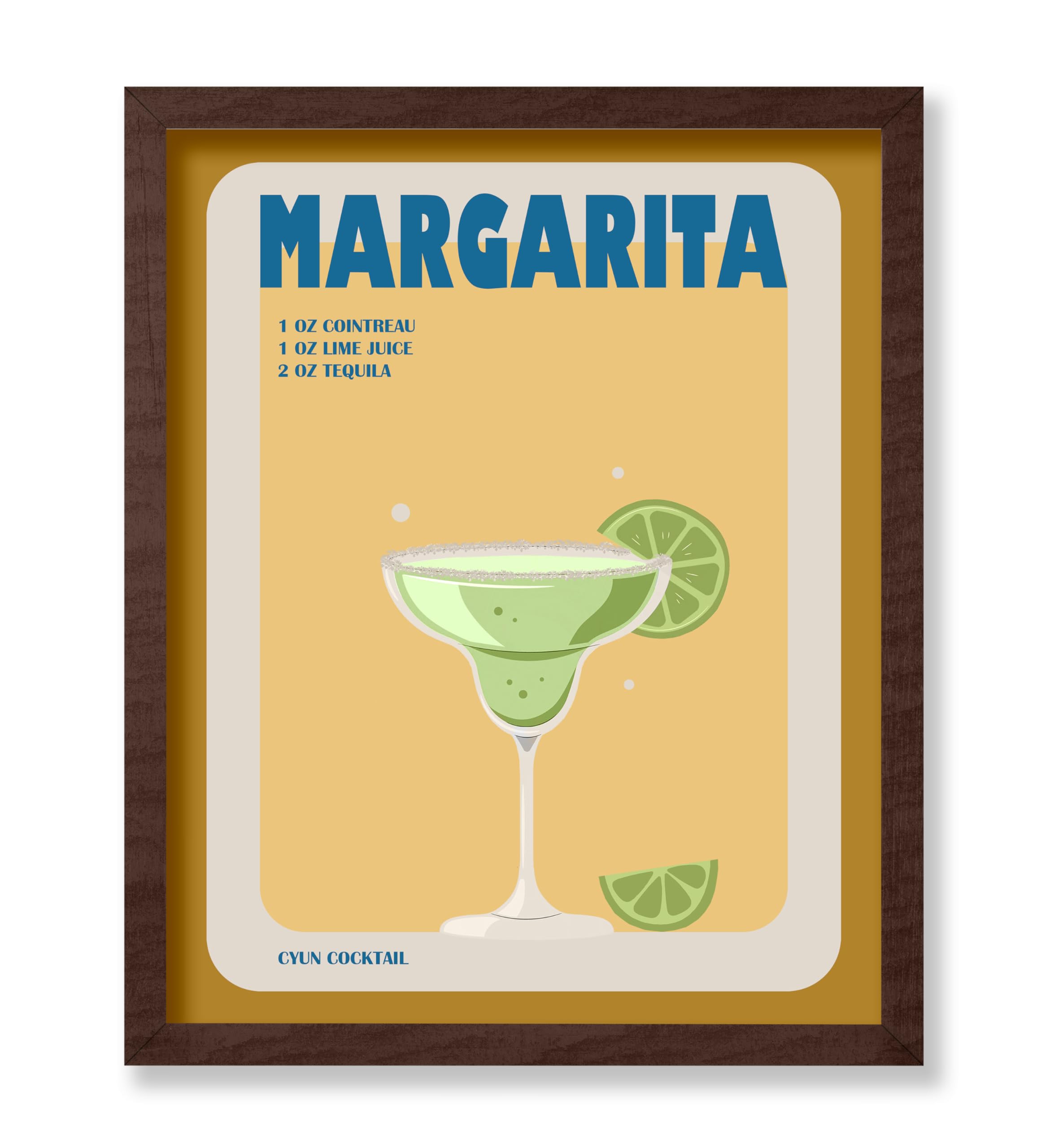 Poster Master Margarita Poster - Retro Cocktail Recipe Print - Alcohol ...