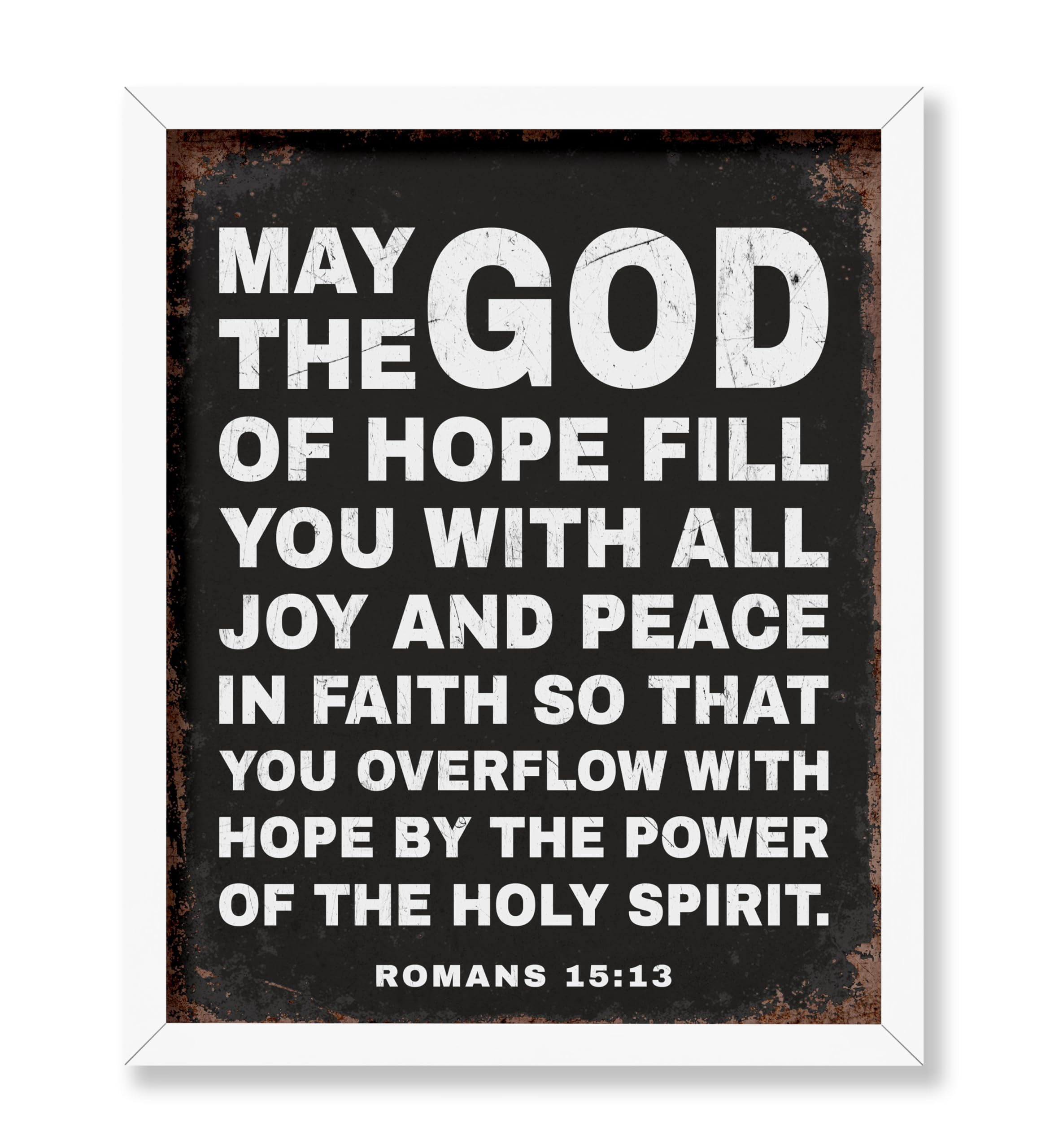 Poster Master May The God Of Hope Fill You Poster - Black Bible Verse ...