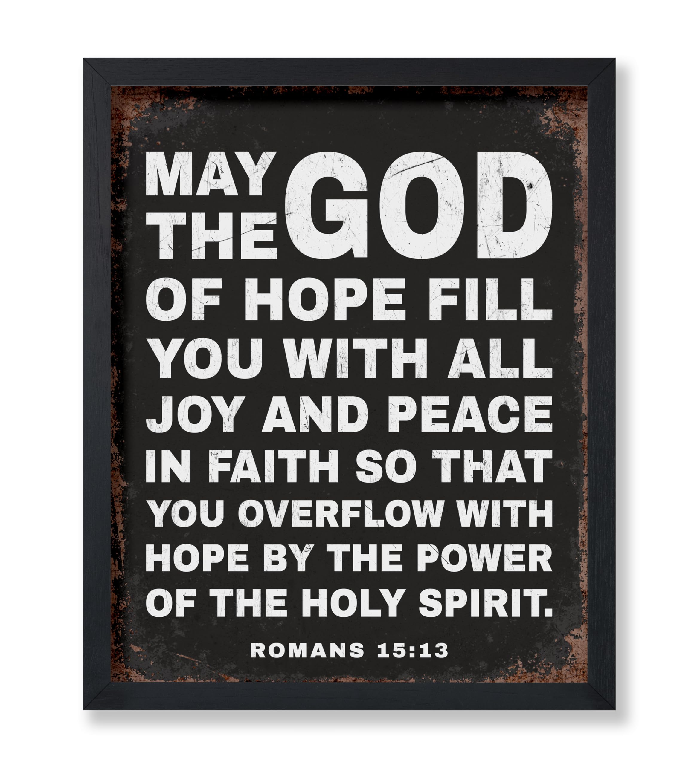 Poster Master May The God Of Hope Fill You Poster - Black Bible Verse ...