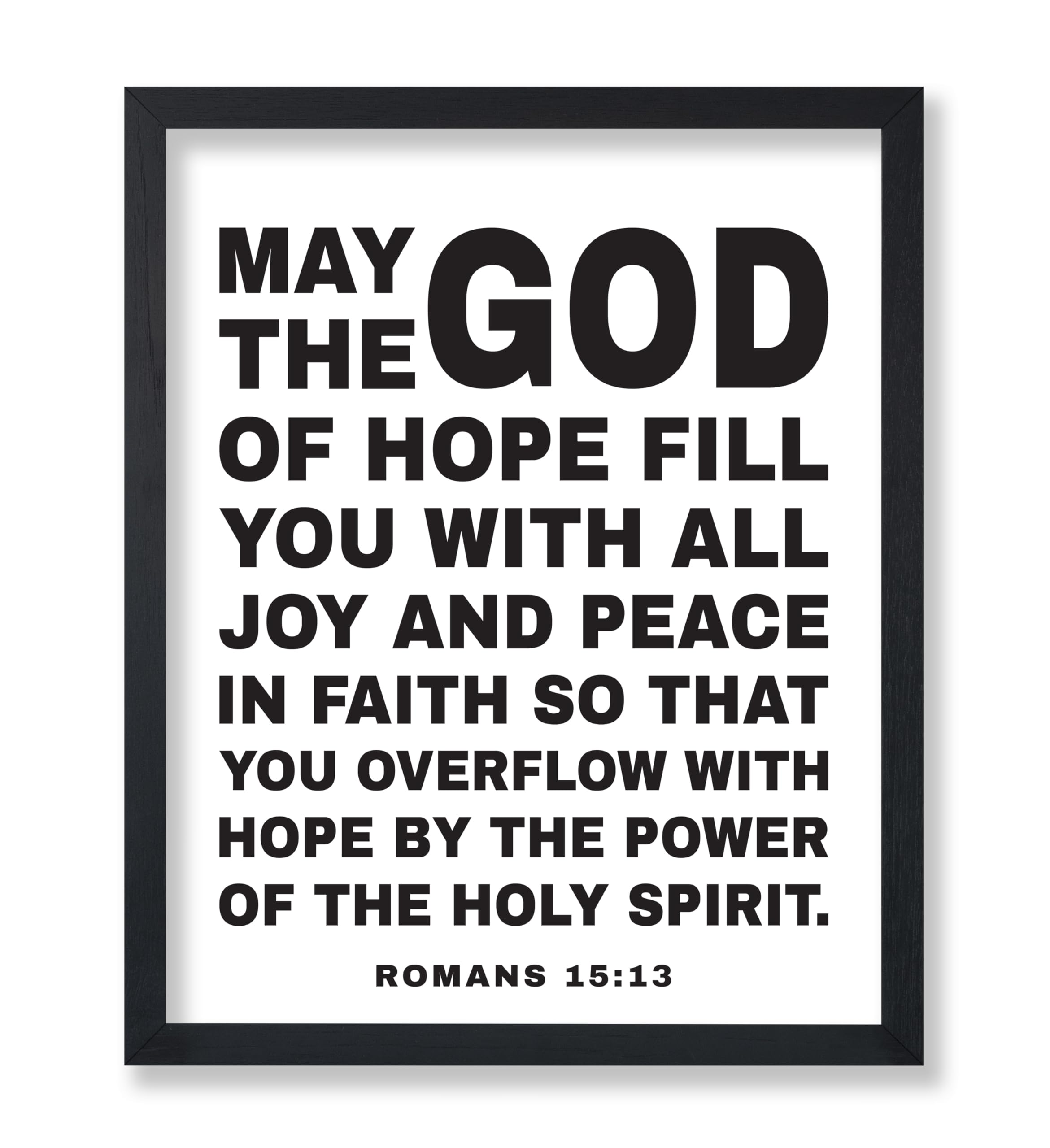 Poster Master May The God Of Hope Fill You Poster - White Bible Verse ...