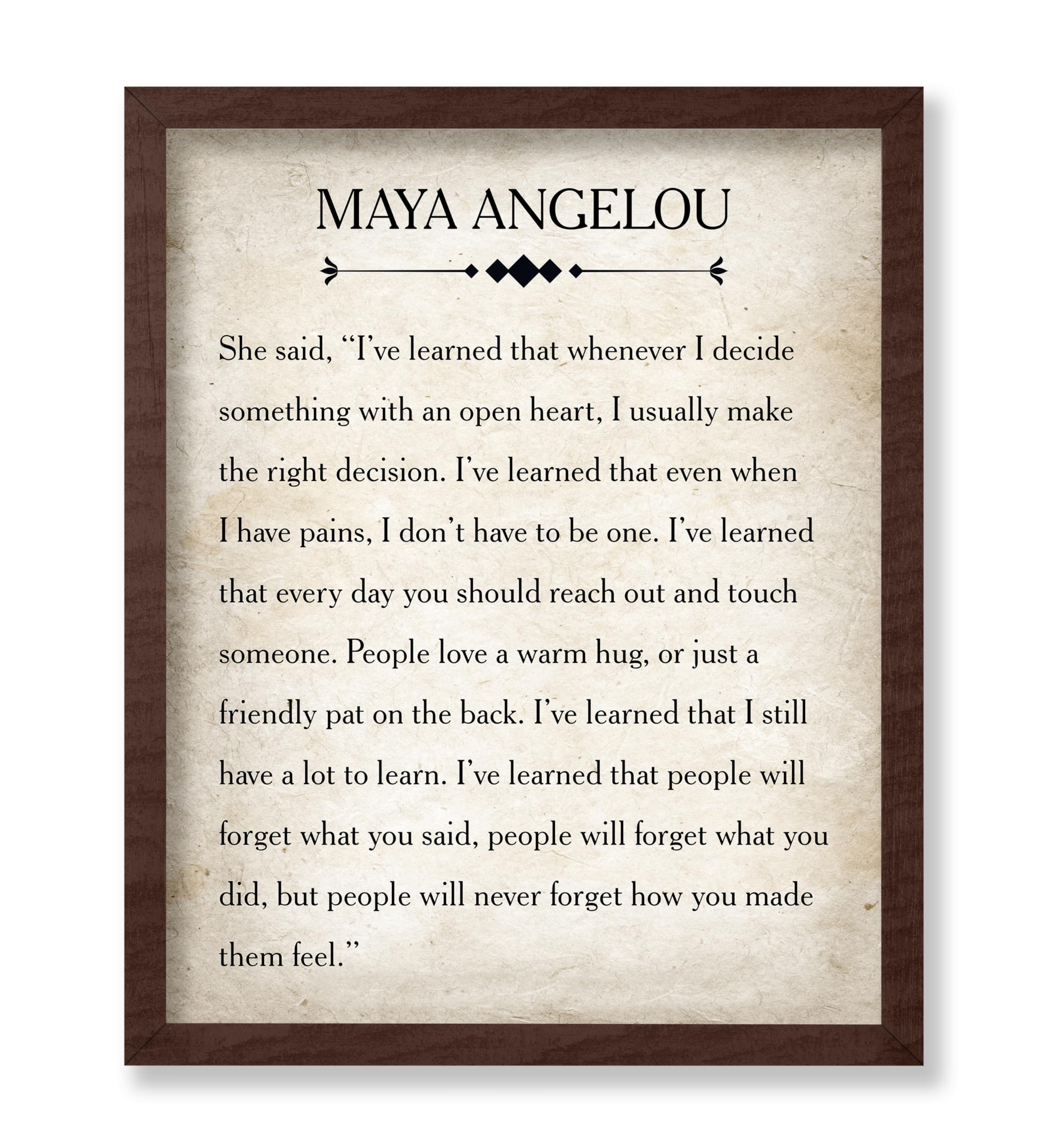 Poster Master Maya Angelou Poster - People Will Never Forget Print ...