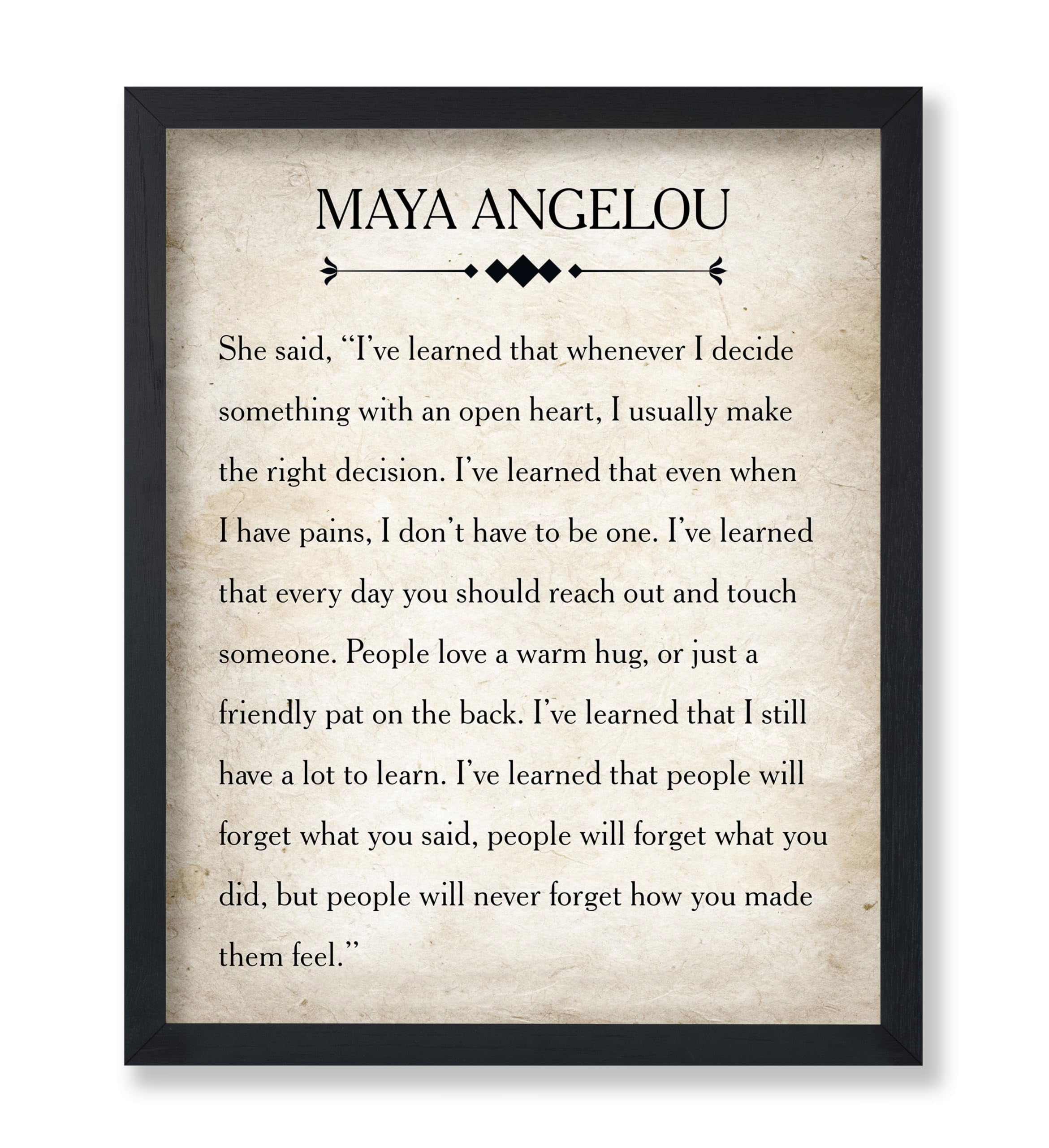 Poster Master Maya Angelou Poster - People Will Never Forget Print ...
