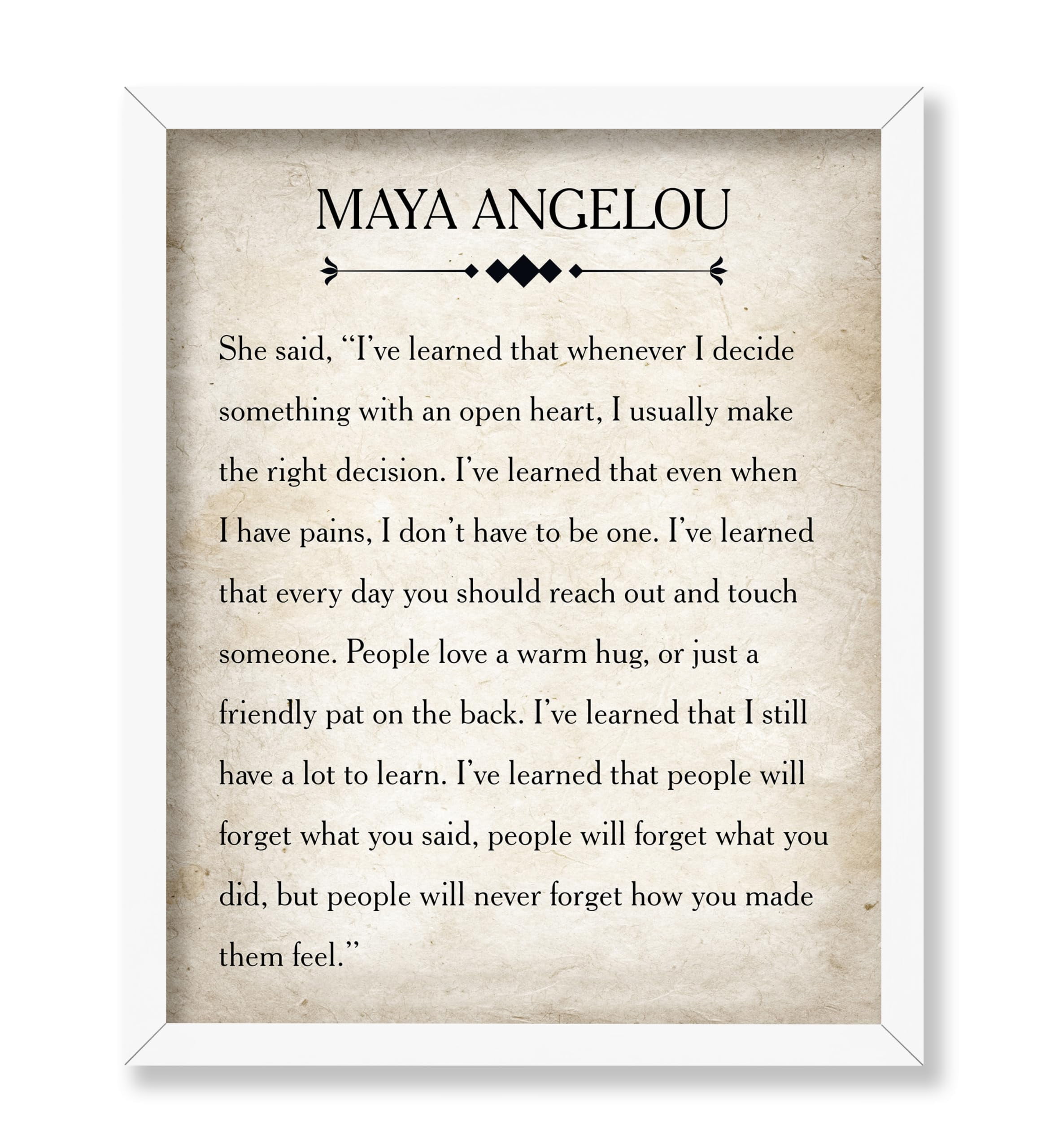 Poster Master Maya Angelou Poster - People Will Never Forget Print ...
